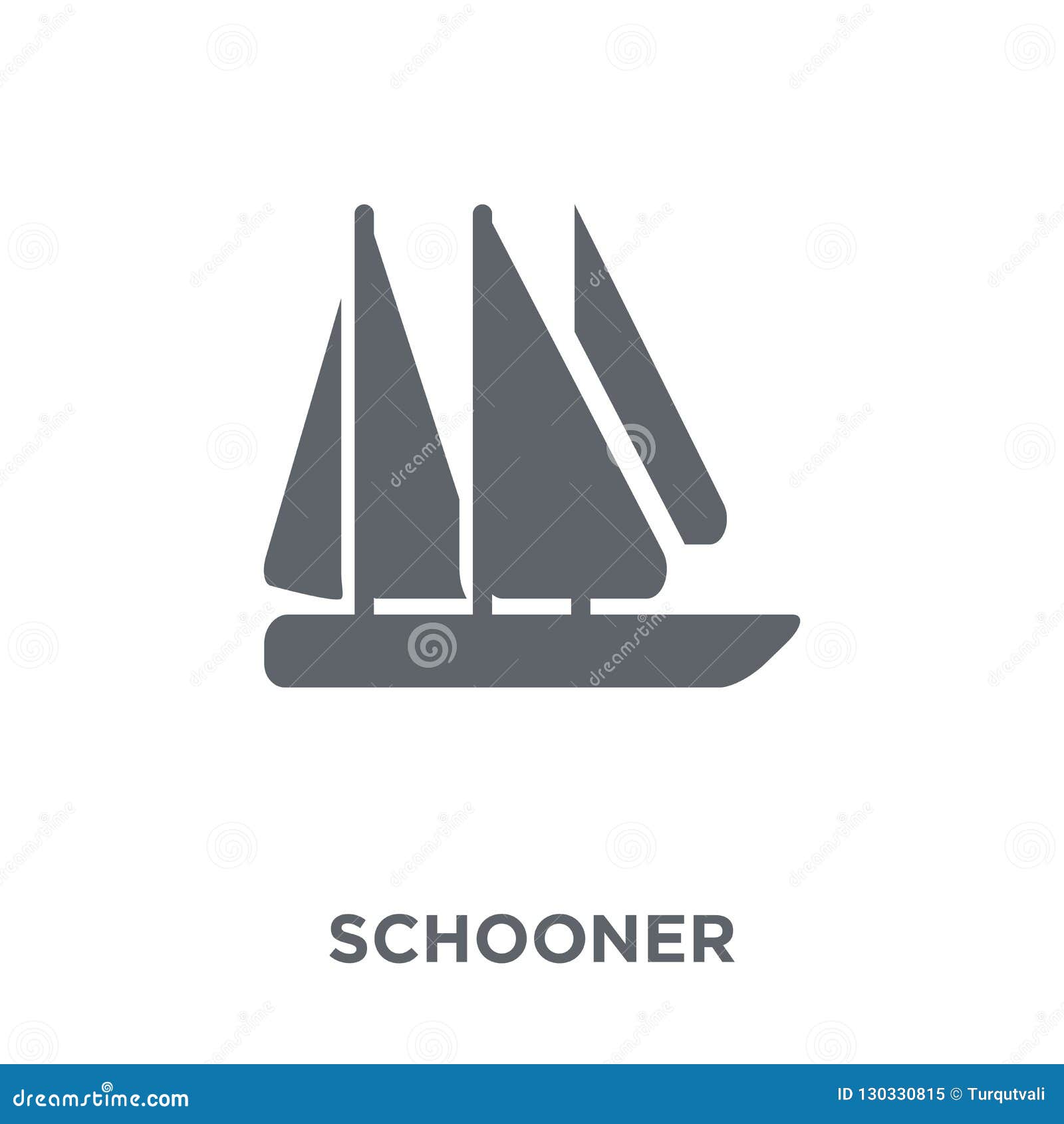 Schooner Icon In Different Style Vector Illustration. Two Colored And ...