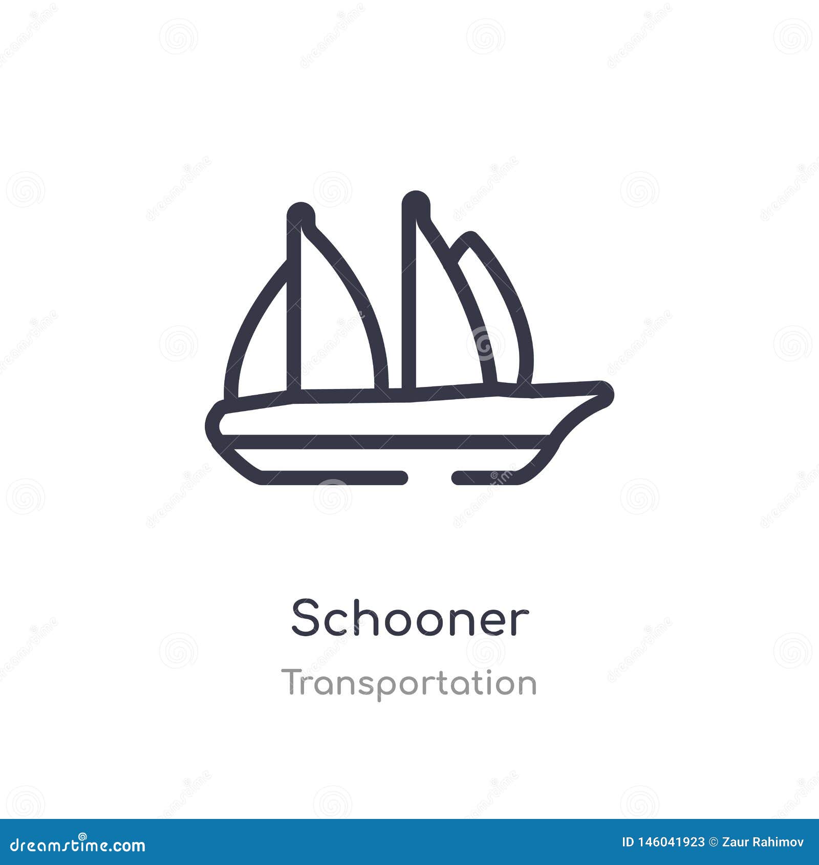 Schooner Icon. Trendy Schooner Logo Concept On White Background Vector ...