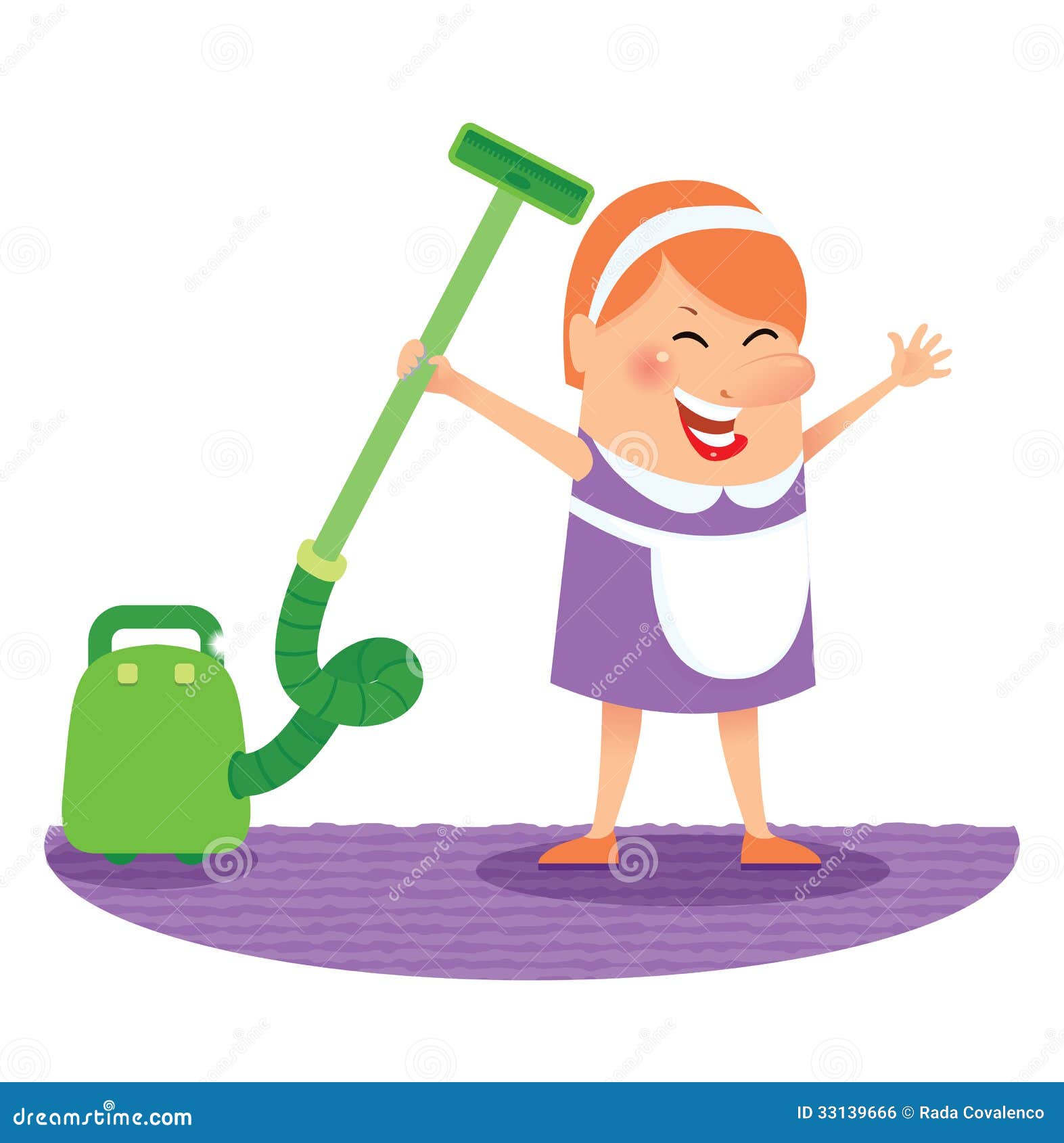 Schoonmaakster vector illustratie. Illustration of reiniging - 33139666