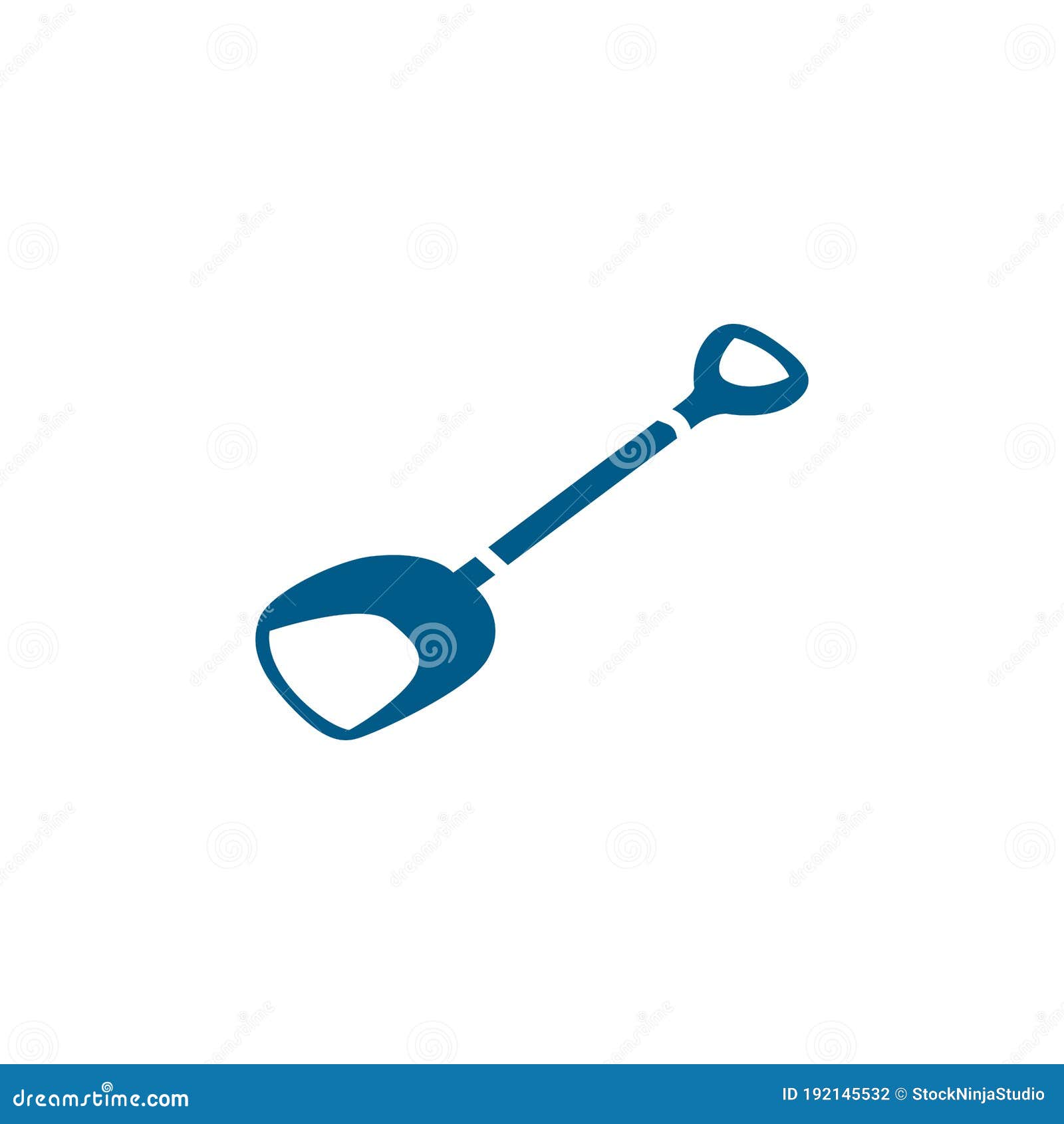 Schop Blue Icon on White Background. Blue Flat Style Vector ...