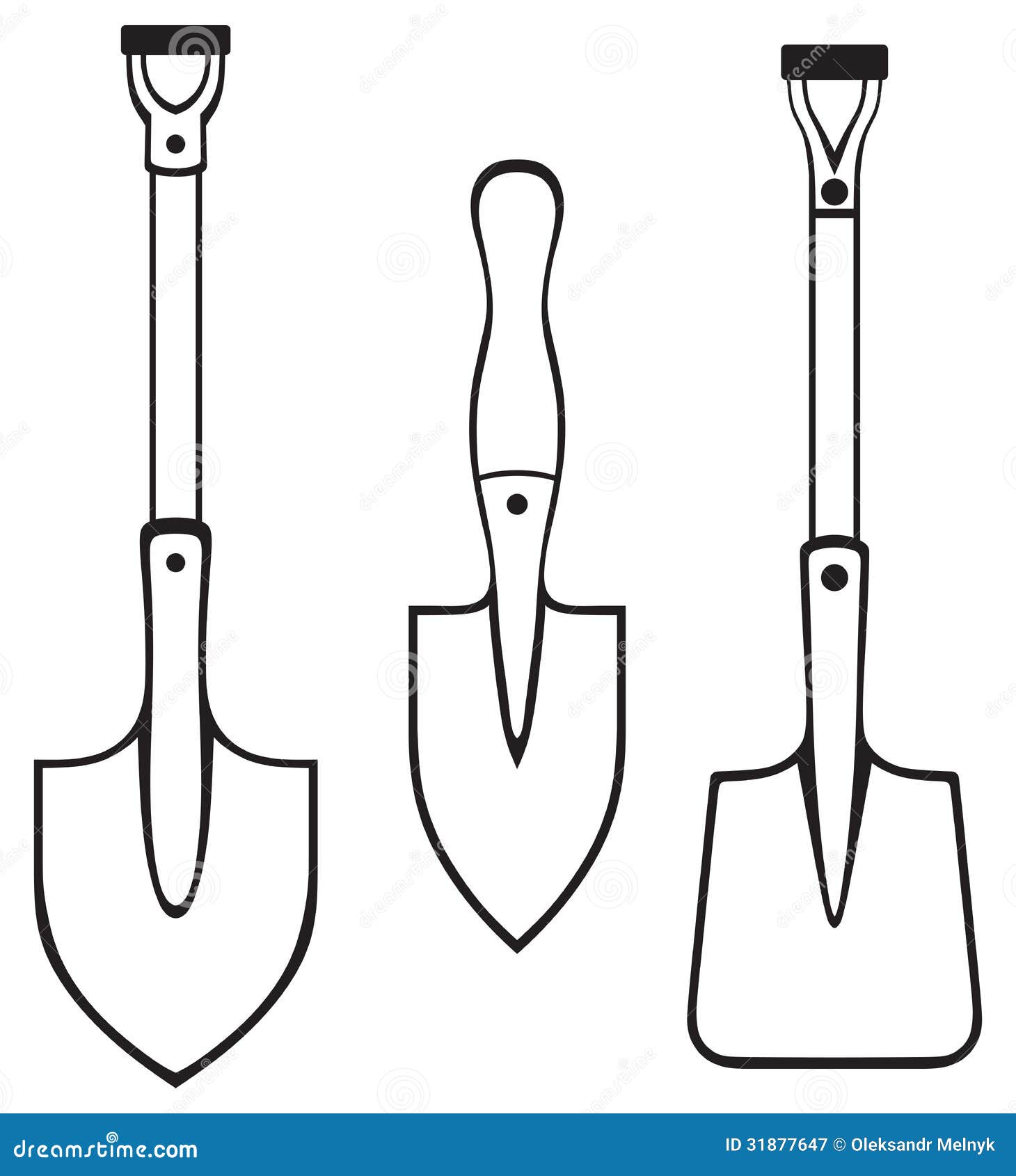 Schoppen en spades vector illustratie. Illustration of handwerkster ...