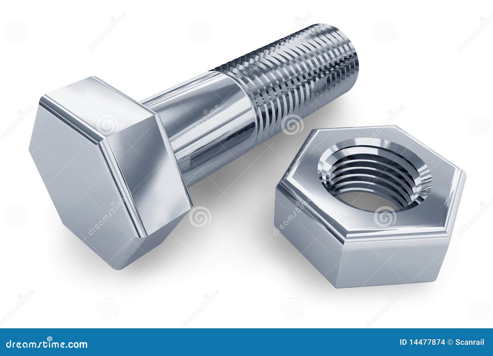 Schraube und Mutter stock abbildung. Illustration von reparatur - 14477874