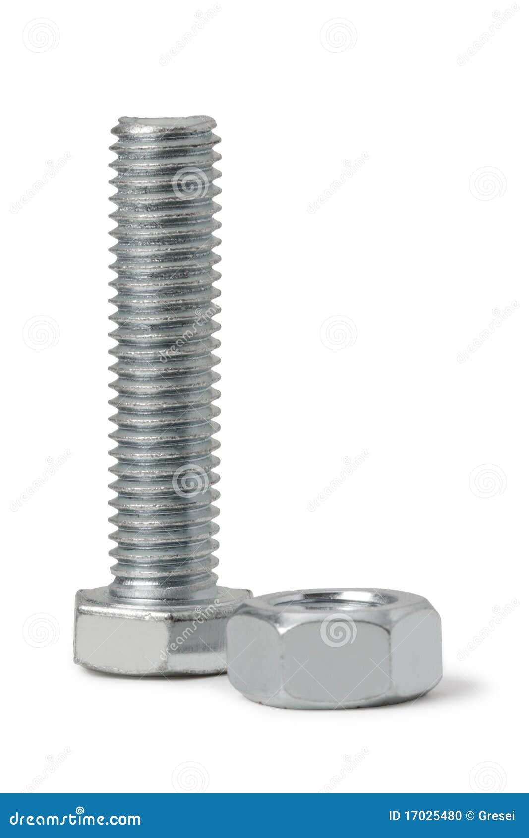 Schraube und Mutter stockfoto. Bild von verlegt, industriell - 17025480