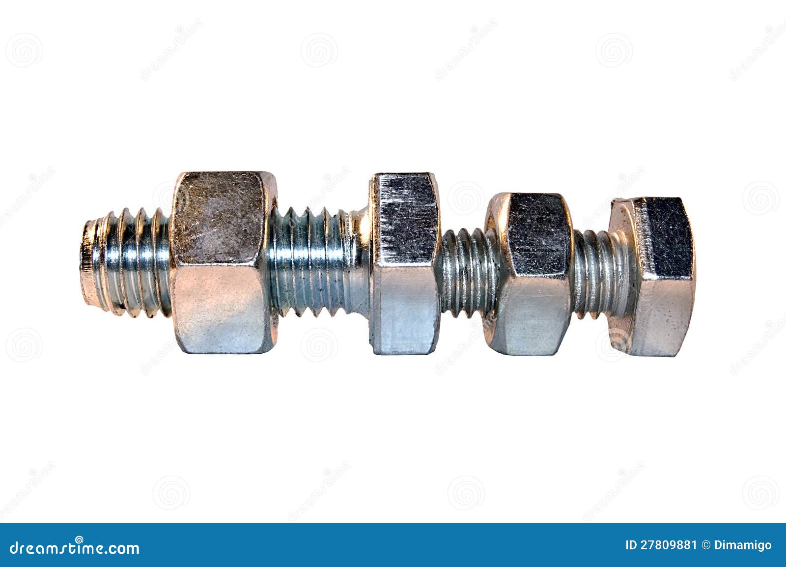 Schraube und Mutter stockbild. Bild von eisen, zubehör - 27809881