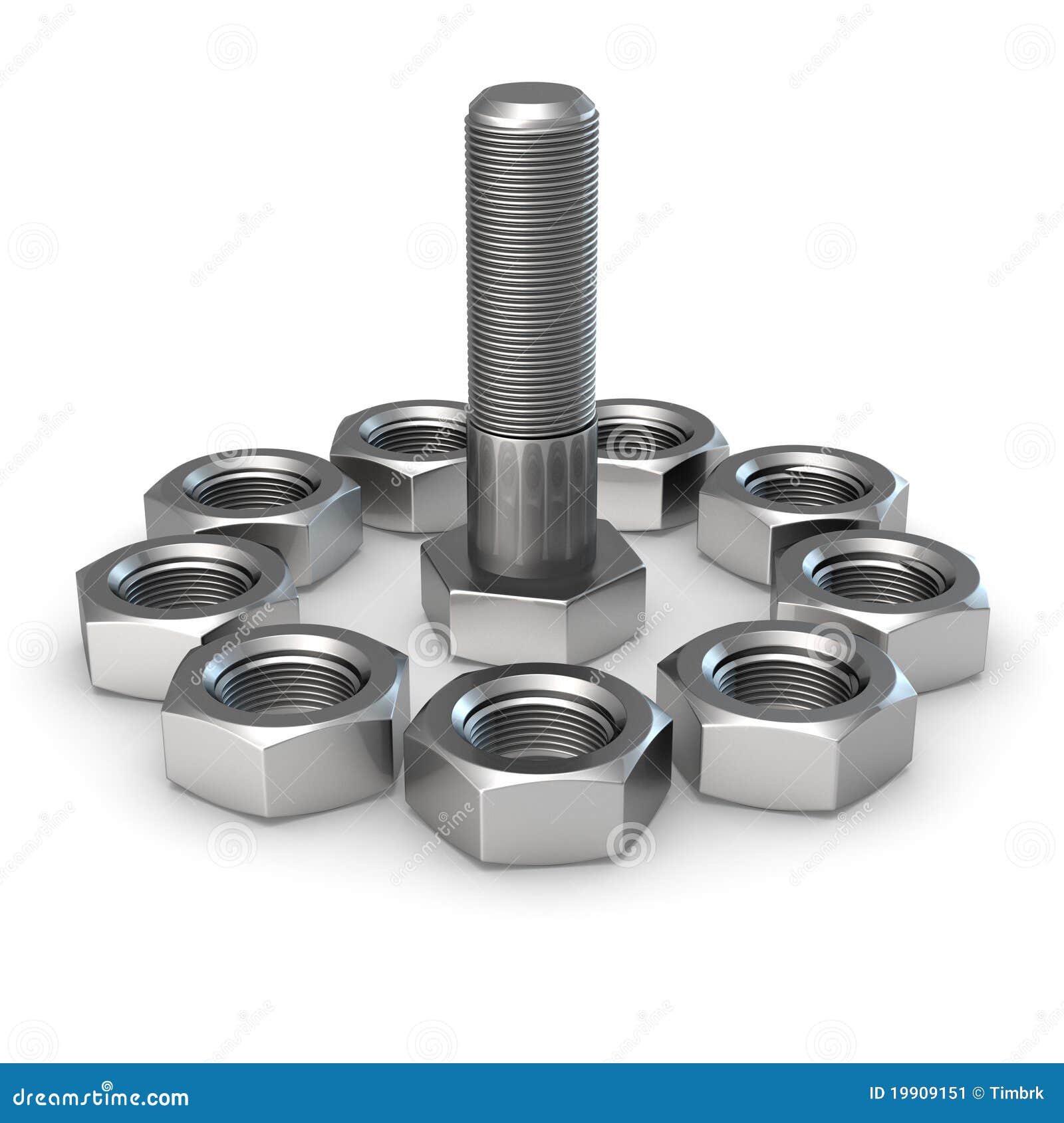 Schraube und Muttern stock abbildung. Illustration von mechaniker ...
