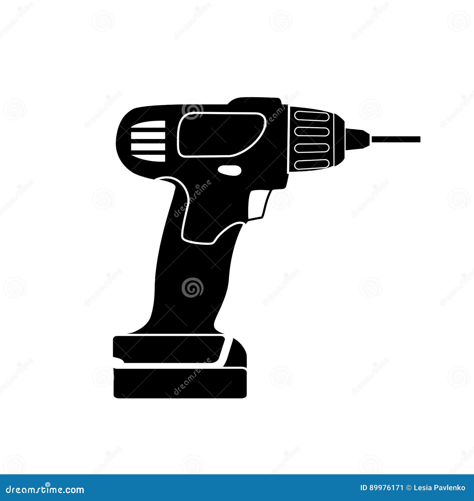 Schrauben-Gewehr-Ikone Schlagschrauber Oder Screwgun Stock Abbildung ...