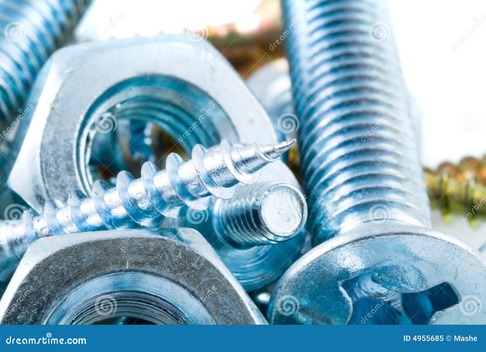 Schrauben, Schrauben, Muttern Stockbild - Bild von schwer, diebstahl ...