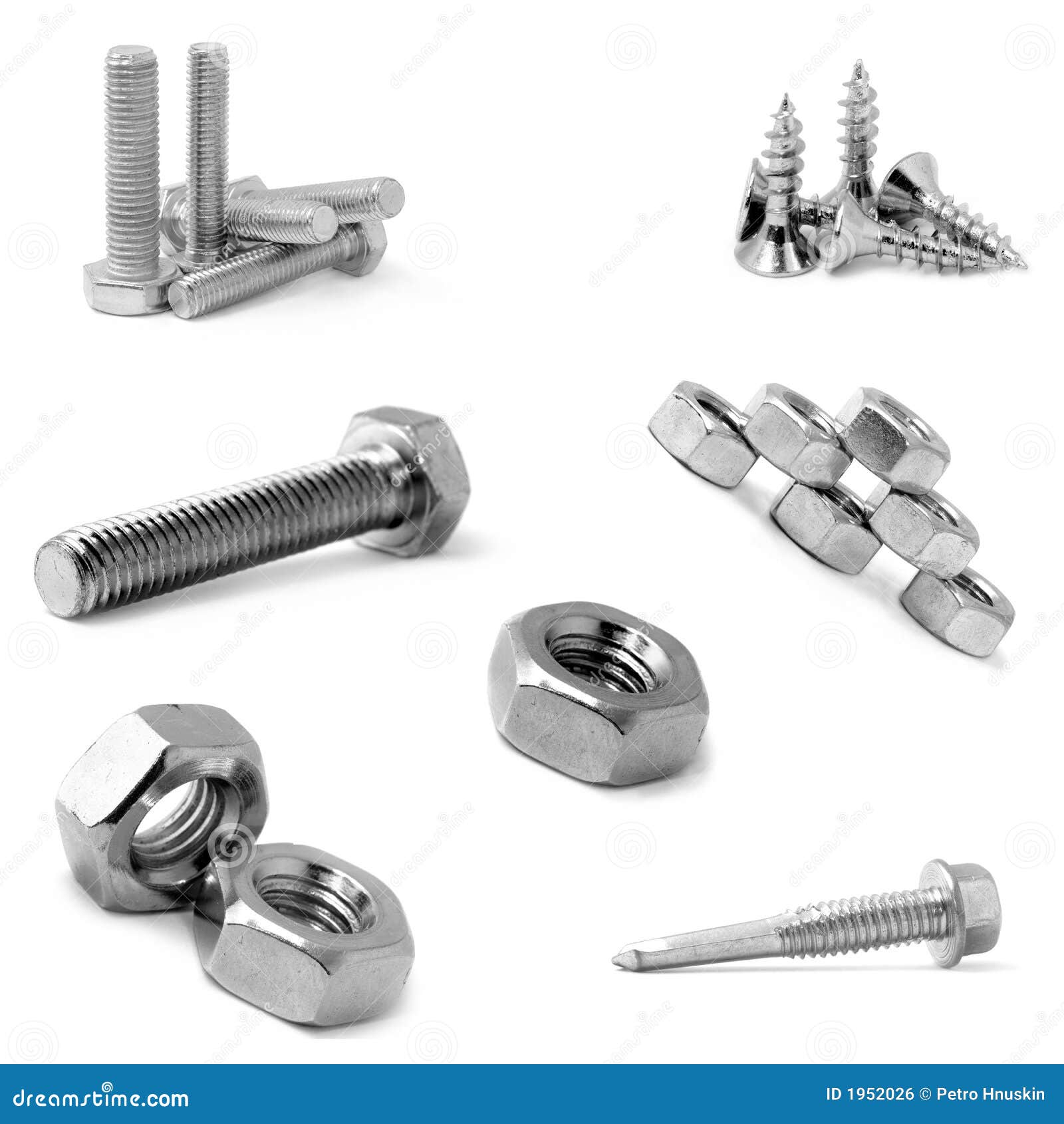 Schrauben, Schrauben Und Muttern? Stockfoto - Bild von makro, schraube ...