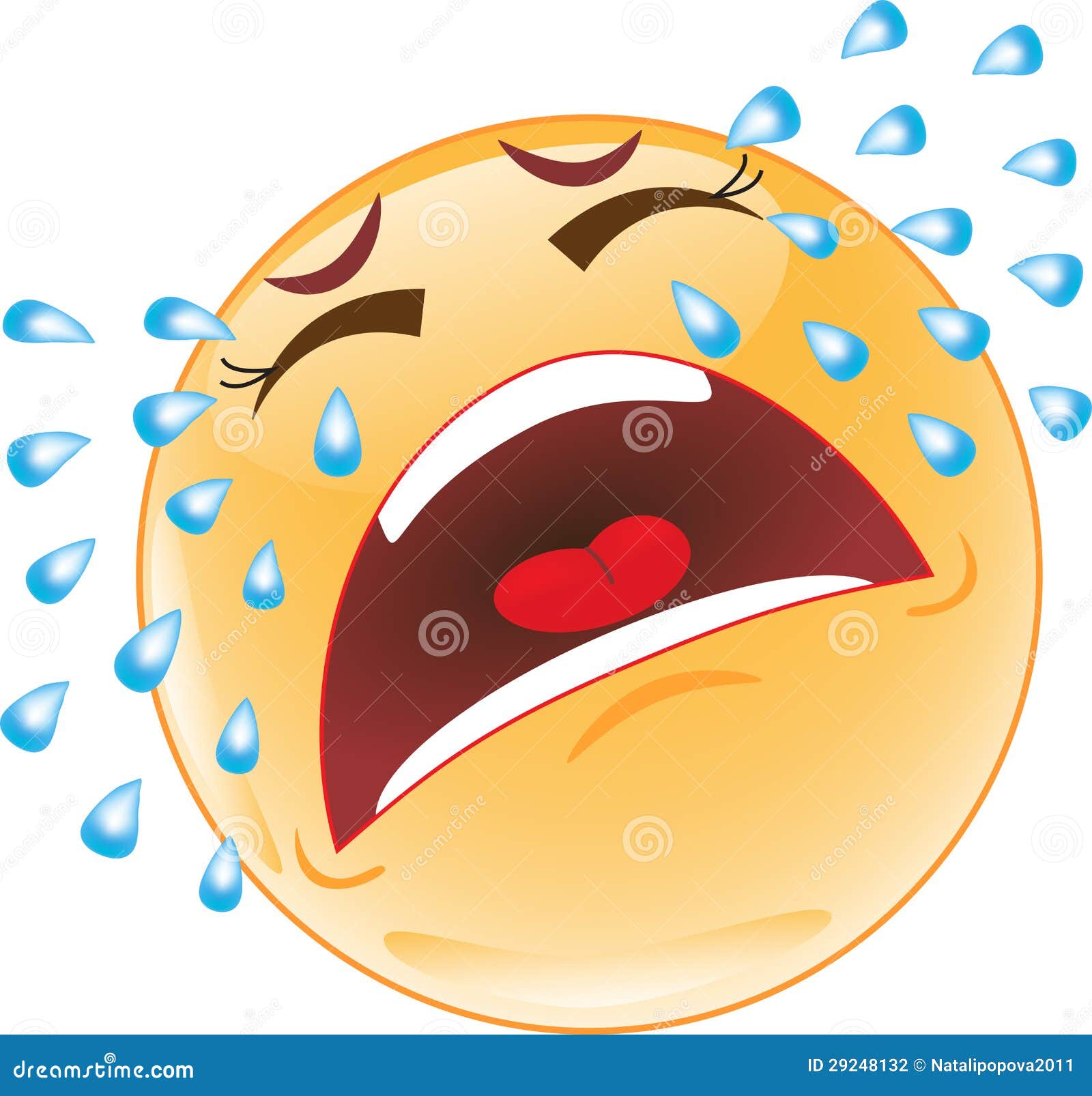 Schreiender smiley stock abbildung. Illustration von person - 29248132