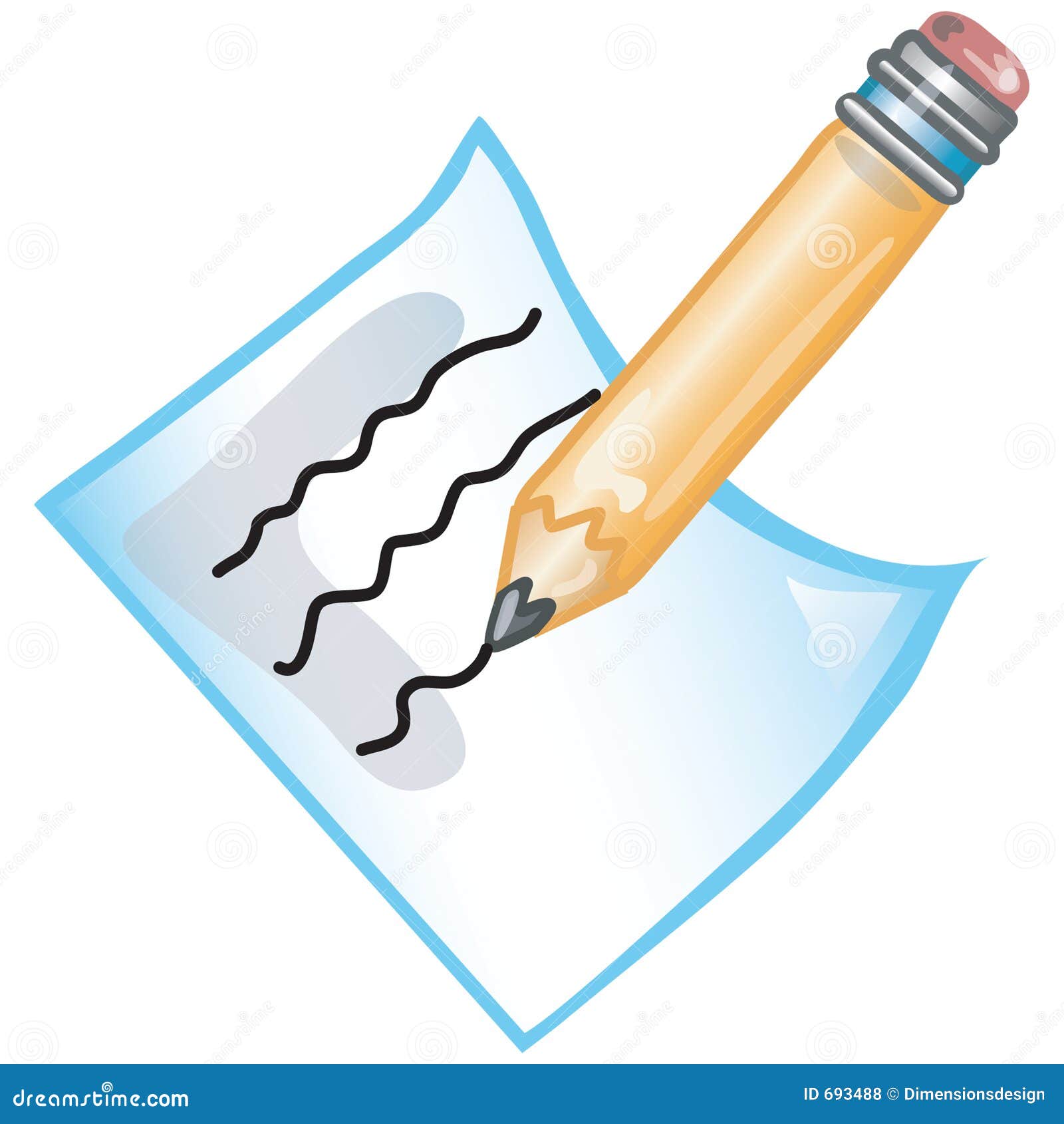 Schrijvend pictogram vector illustratie. Illustration of leer - 693488