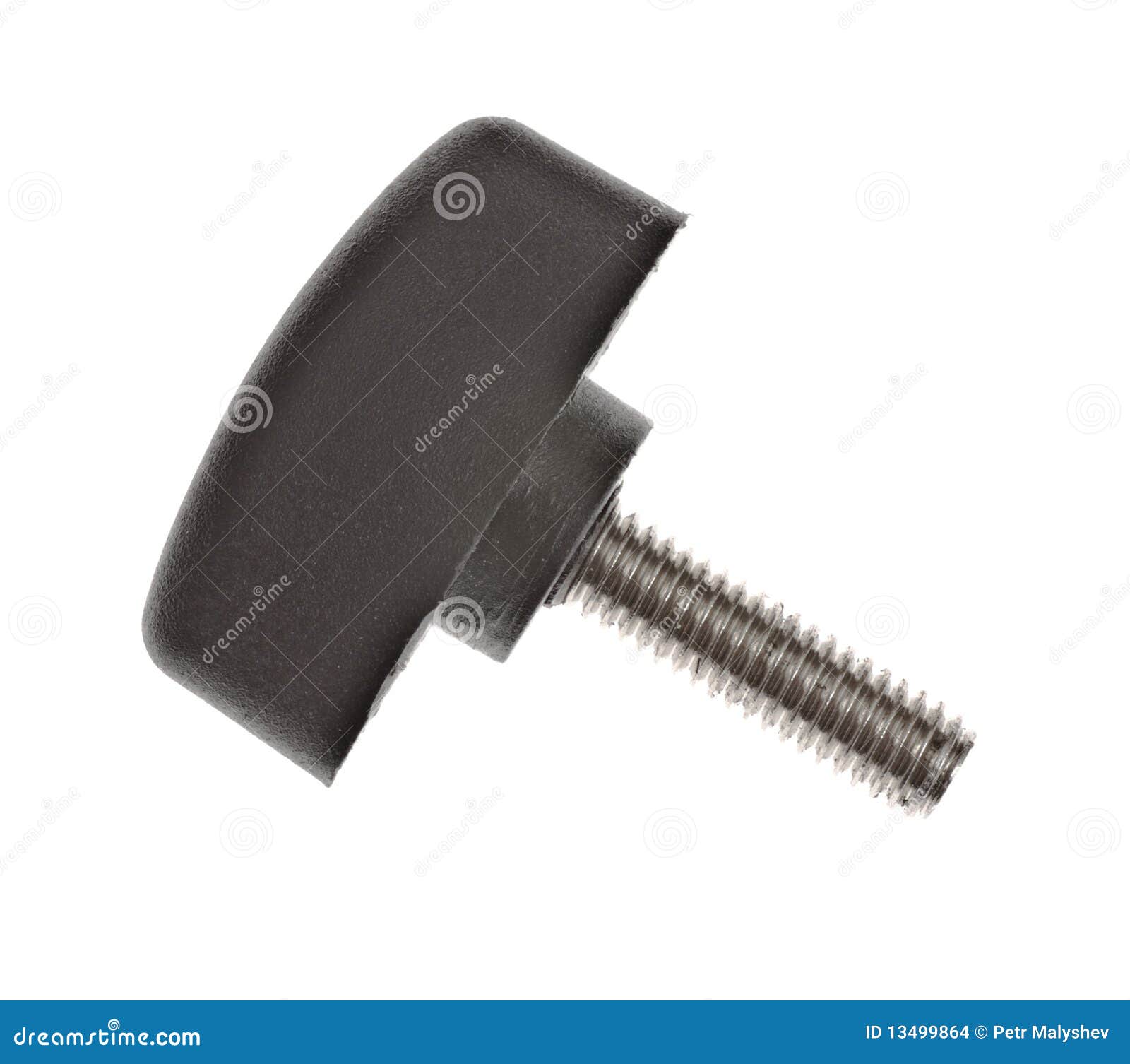 Schroef met plastic hoofd stock foto. Image of bouw, metaal - 13499864