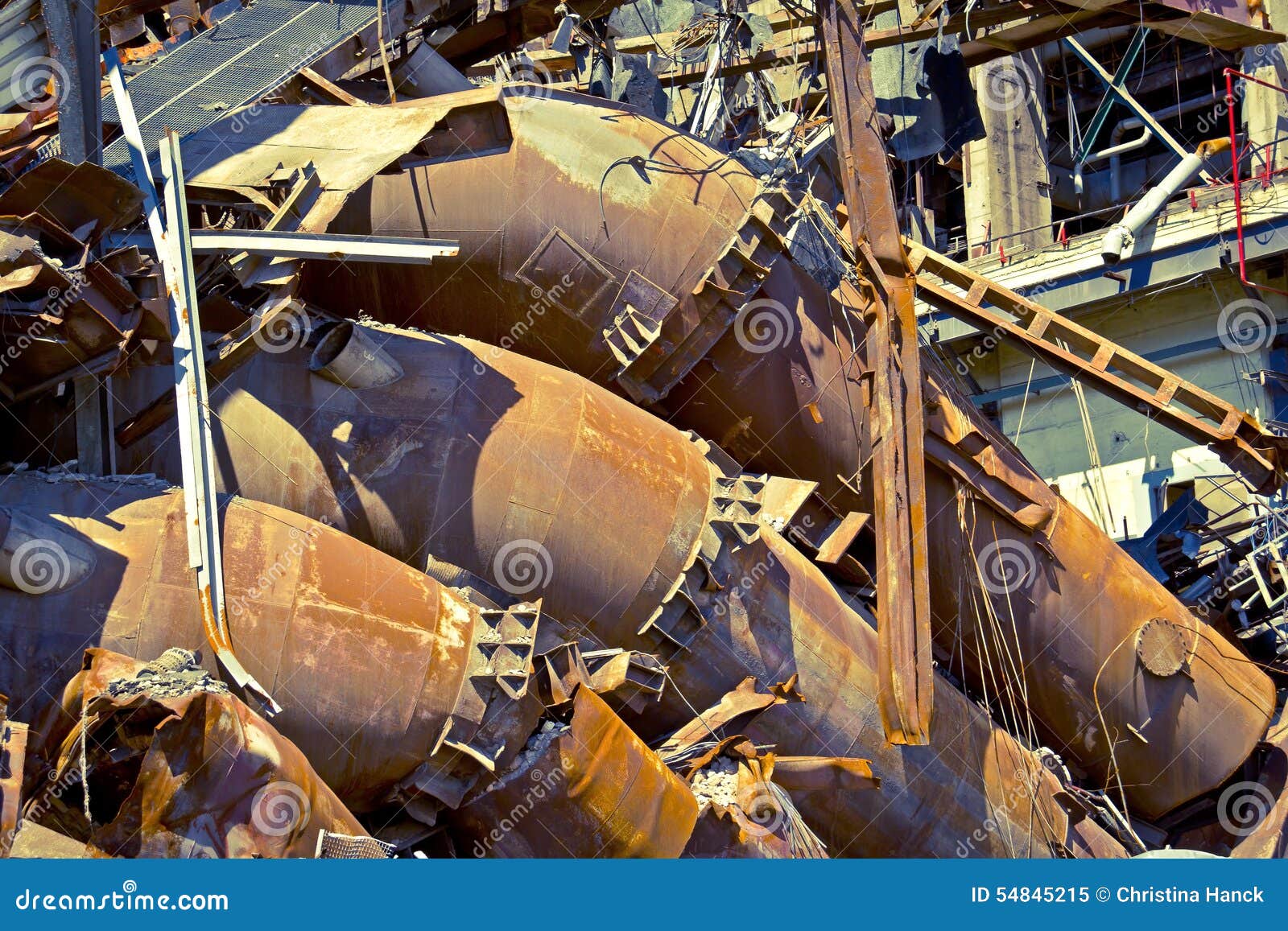 Schroot recycling stock afbeelding. Image of industrieel - 54845215