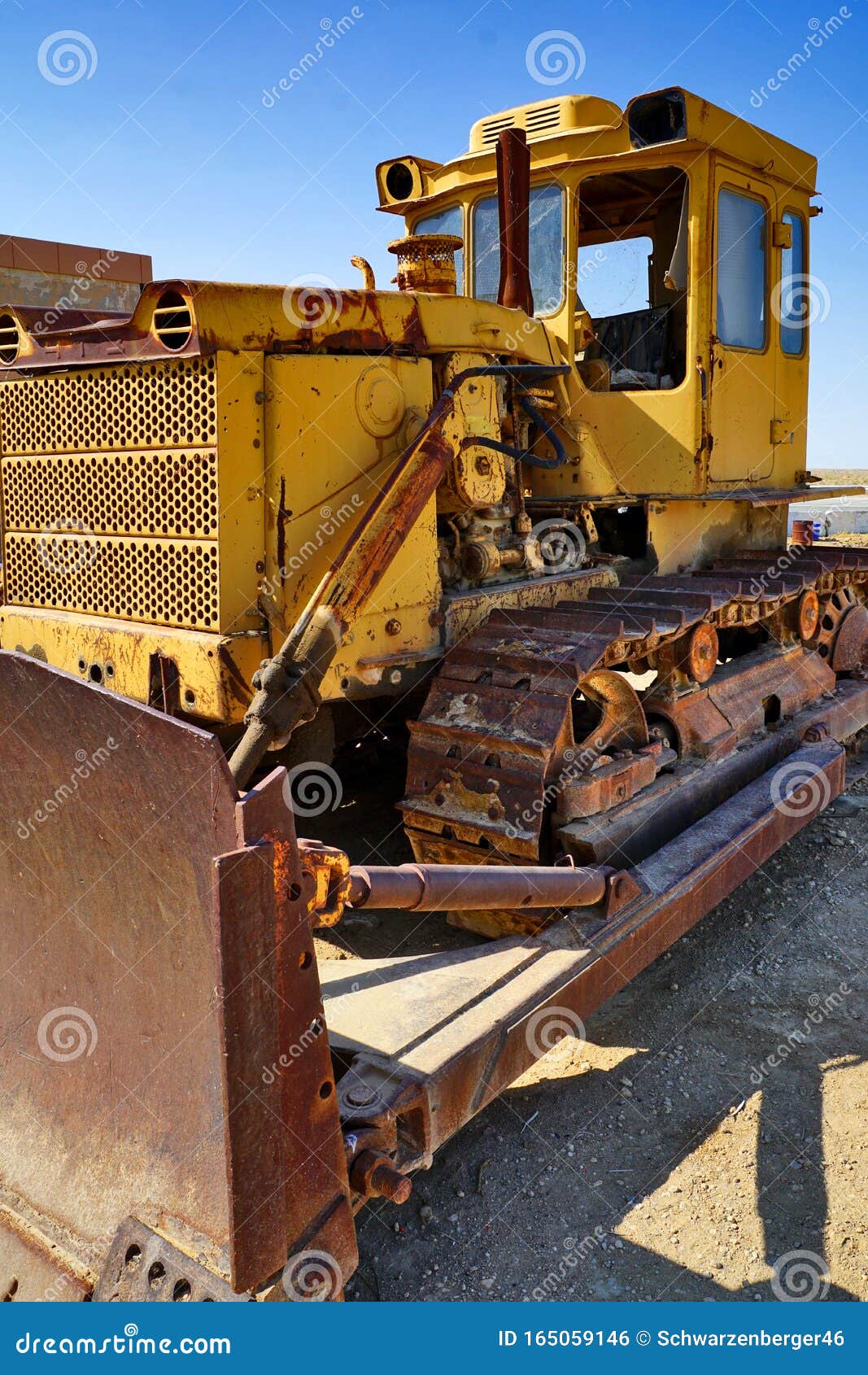 Scrap-ripped Soviet Excavator in Uzbekistan Stock Photo - Image of ...