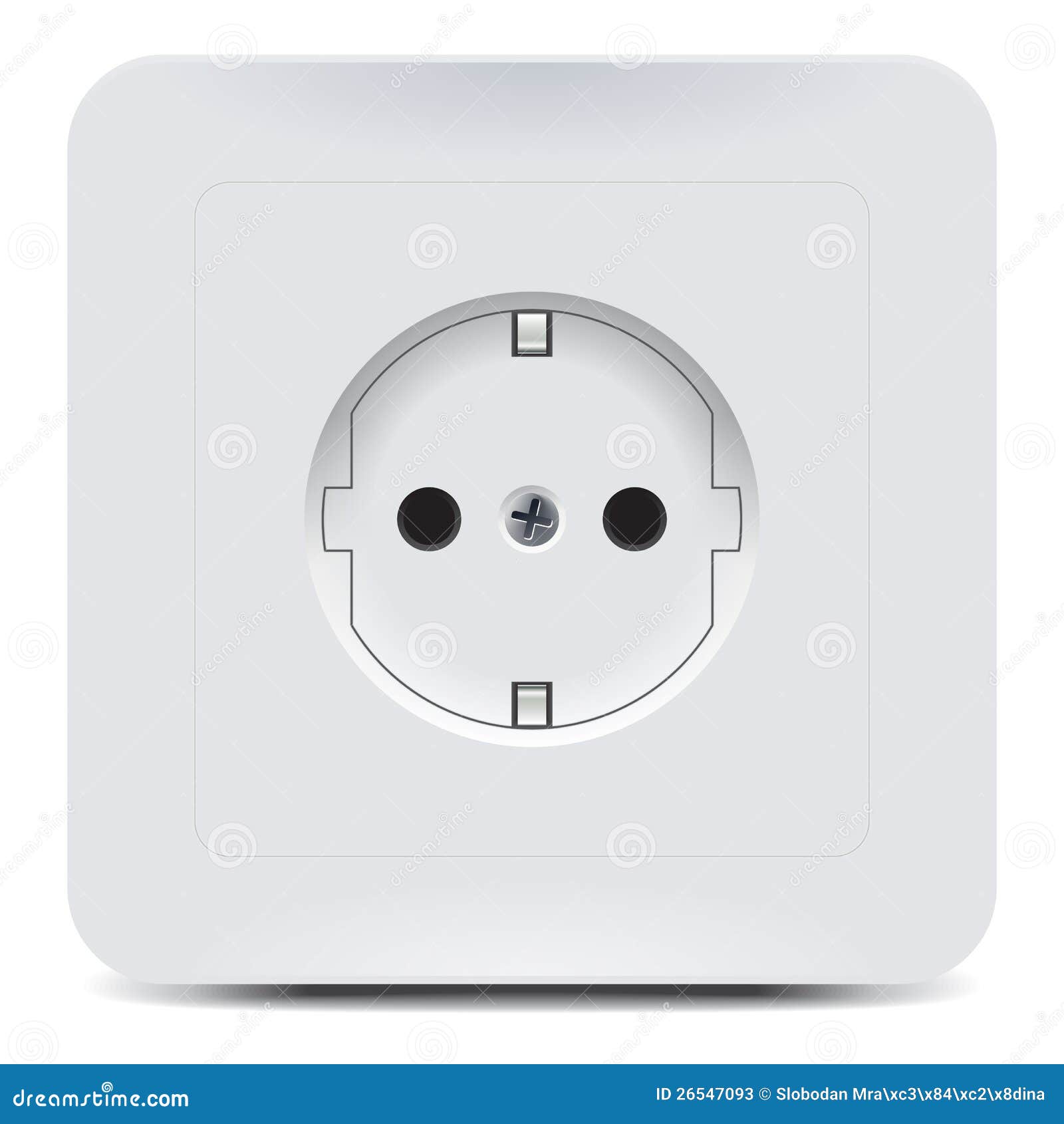 Schuko socket stock illustration. Illustration of electrical - 26547093
