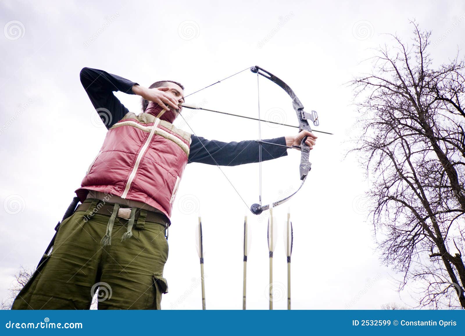 Schutter die Doel neemt stock afbeelding. Image of mannelijk - 2532599