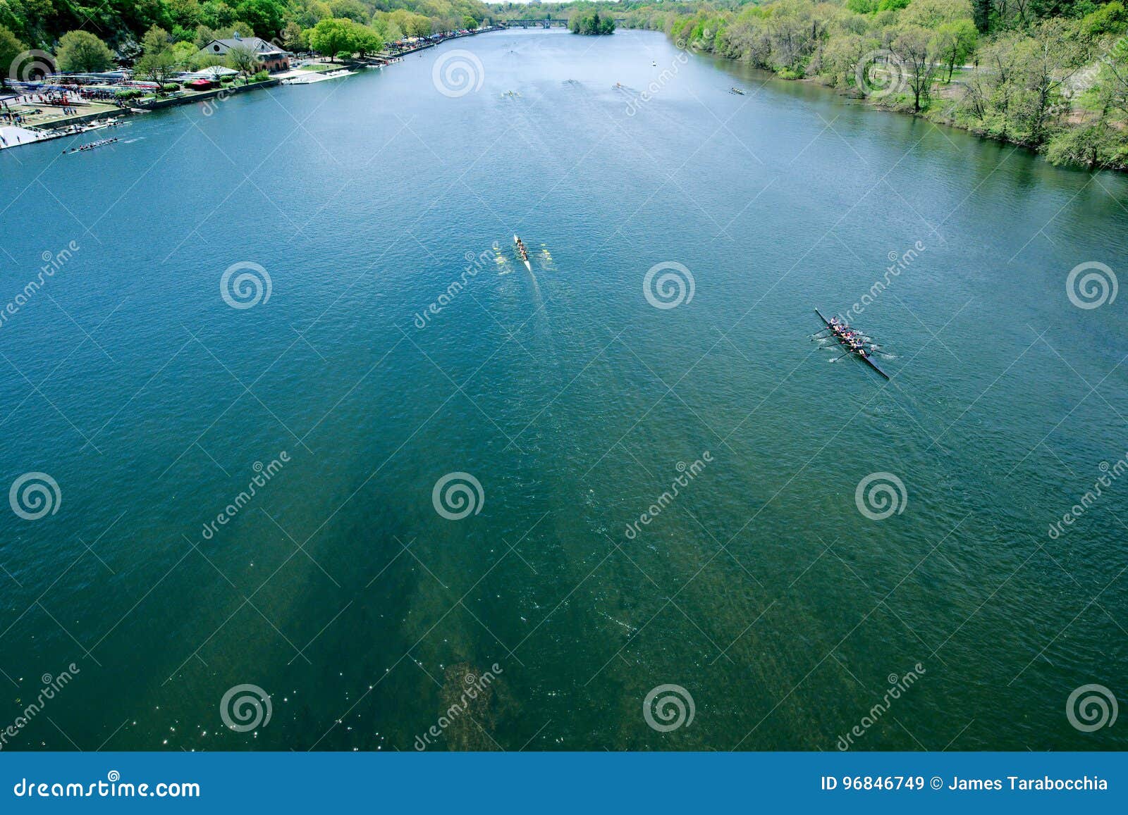 Schuylkill River Regatta Competition Stock Image - Image of float ...