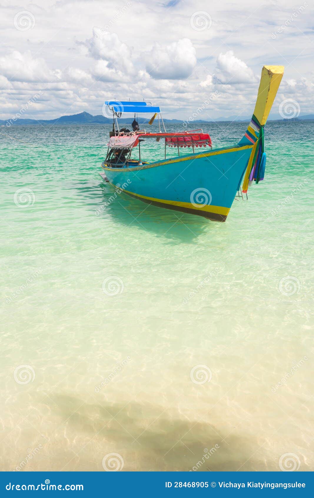Schwanz-Boots-tropischer Strand Stockbild - Bild von küste, lieferung ...