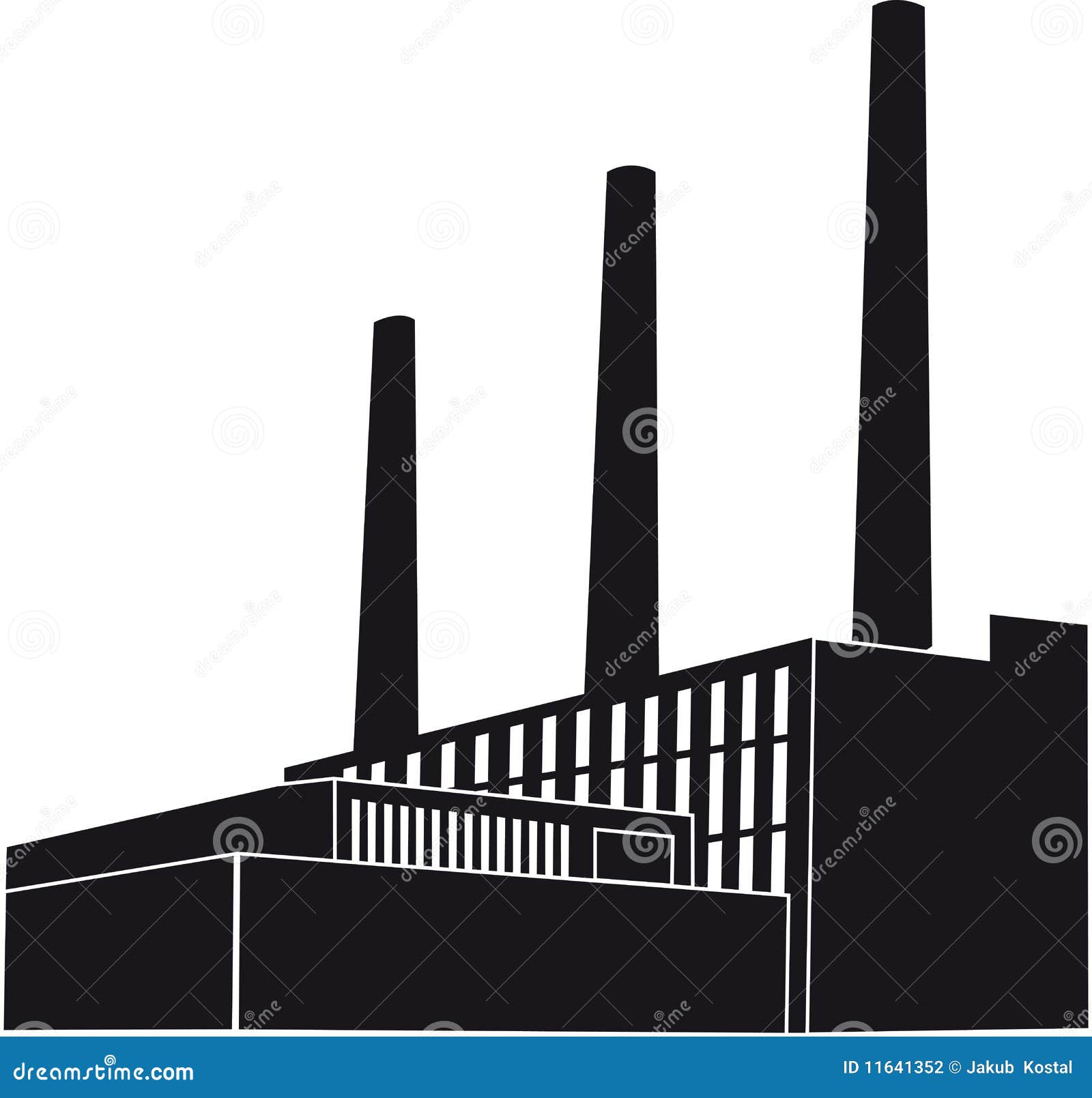 Schwarze Fabrik vektor abbildung. Illustration von industrie - 11641352