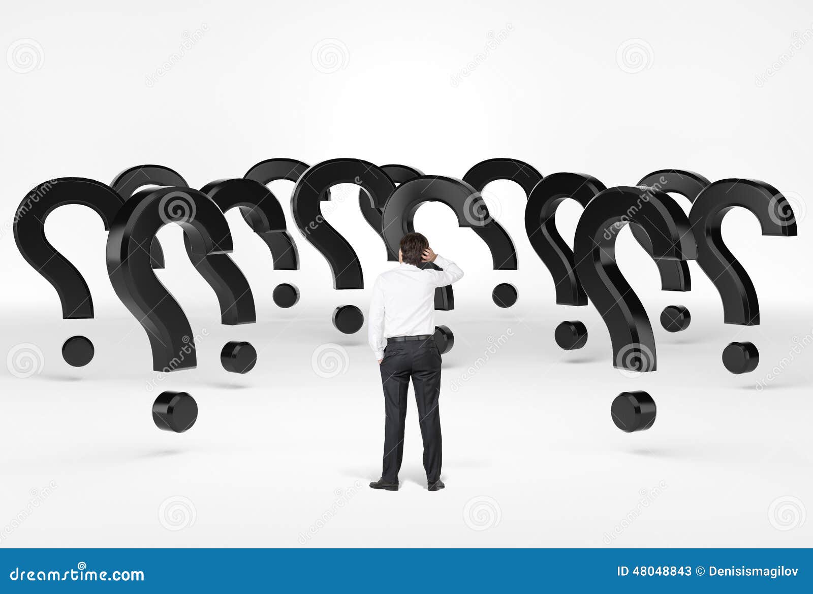 Schwarze Fragezeichen stockbild. Bild von fachmann, markierung - 48048843