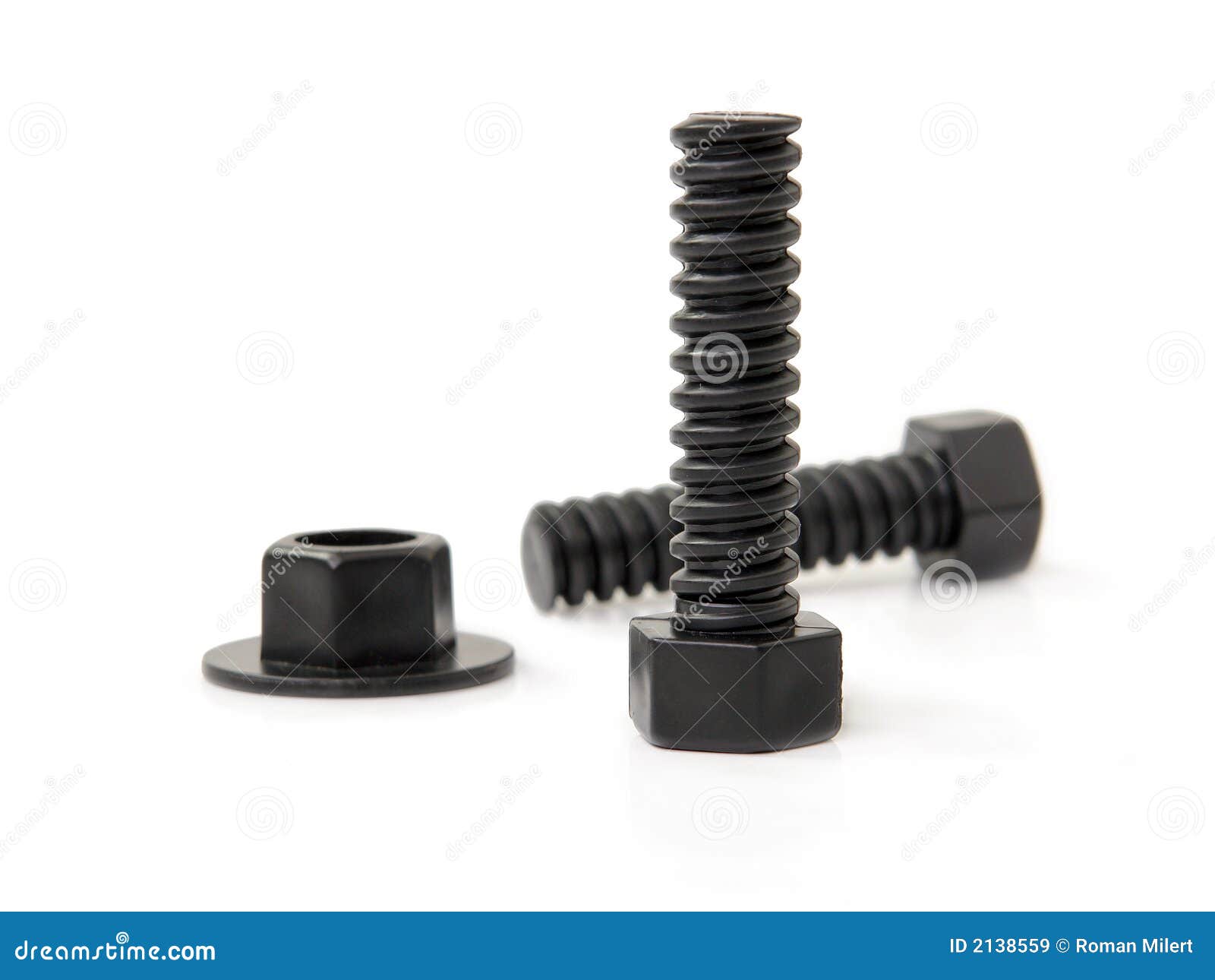 Schwarze Schrauben Und Mutter Stockbild - Bild von verbindungen ...