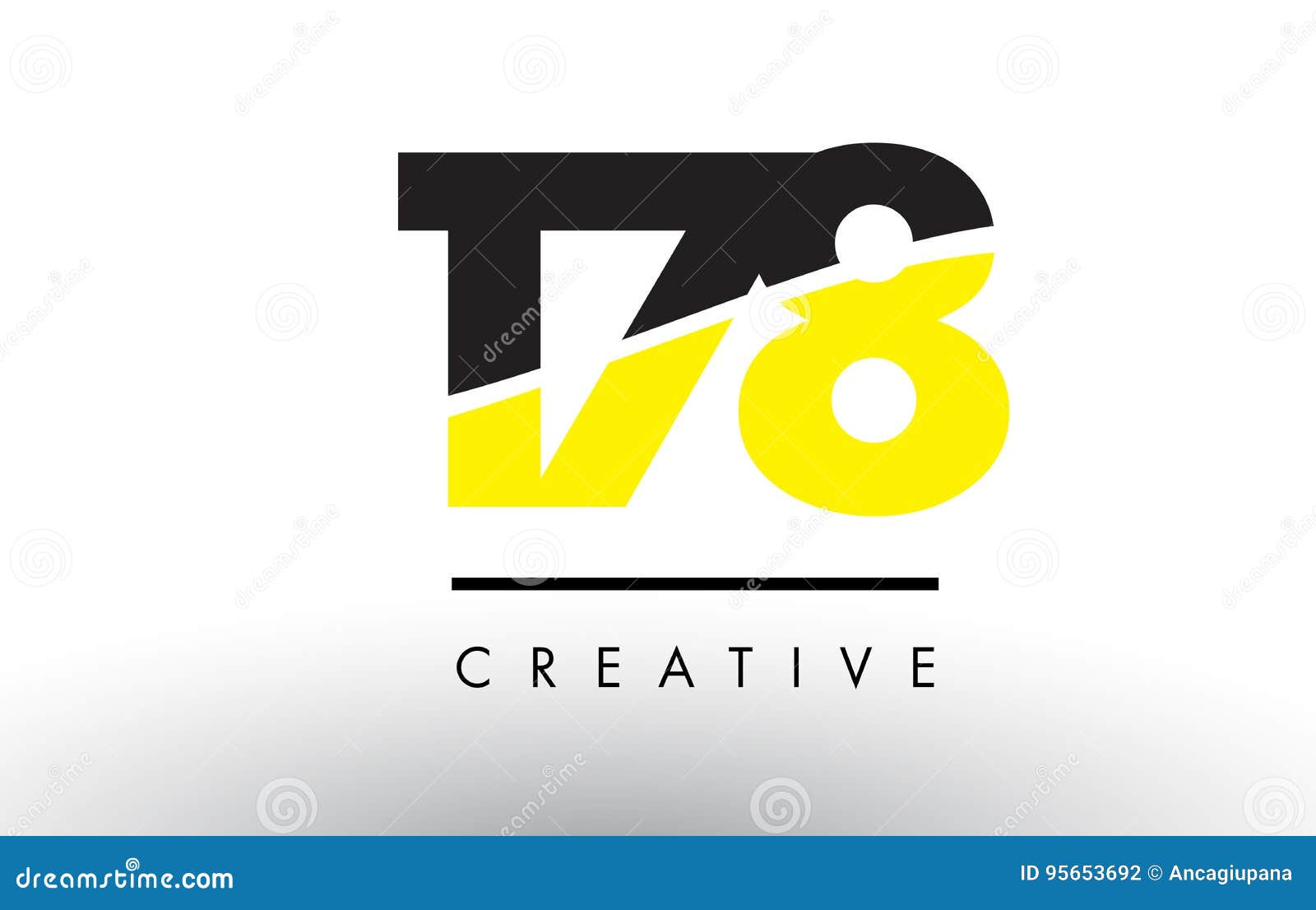 178 Schwarze Und Gelbe Zahl Logo Design Vektor Abbildung - Illustration ...