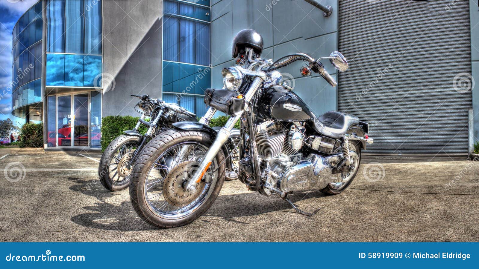 Schwarzer Harley Davidson Motorcycles Redaktionelles Stockbild - Bild ...