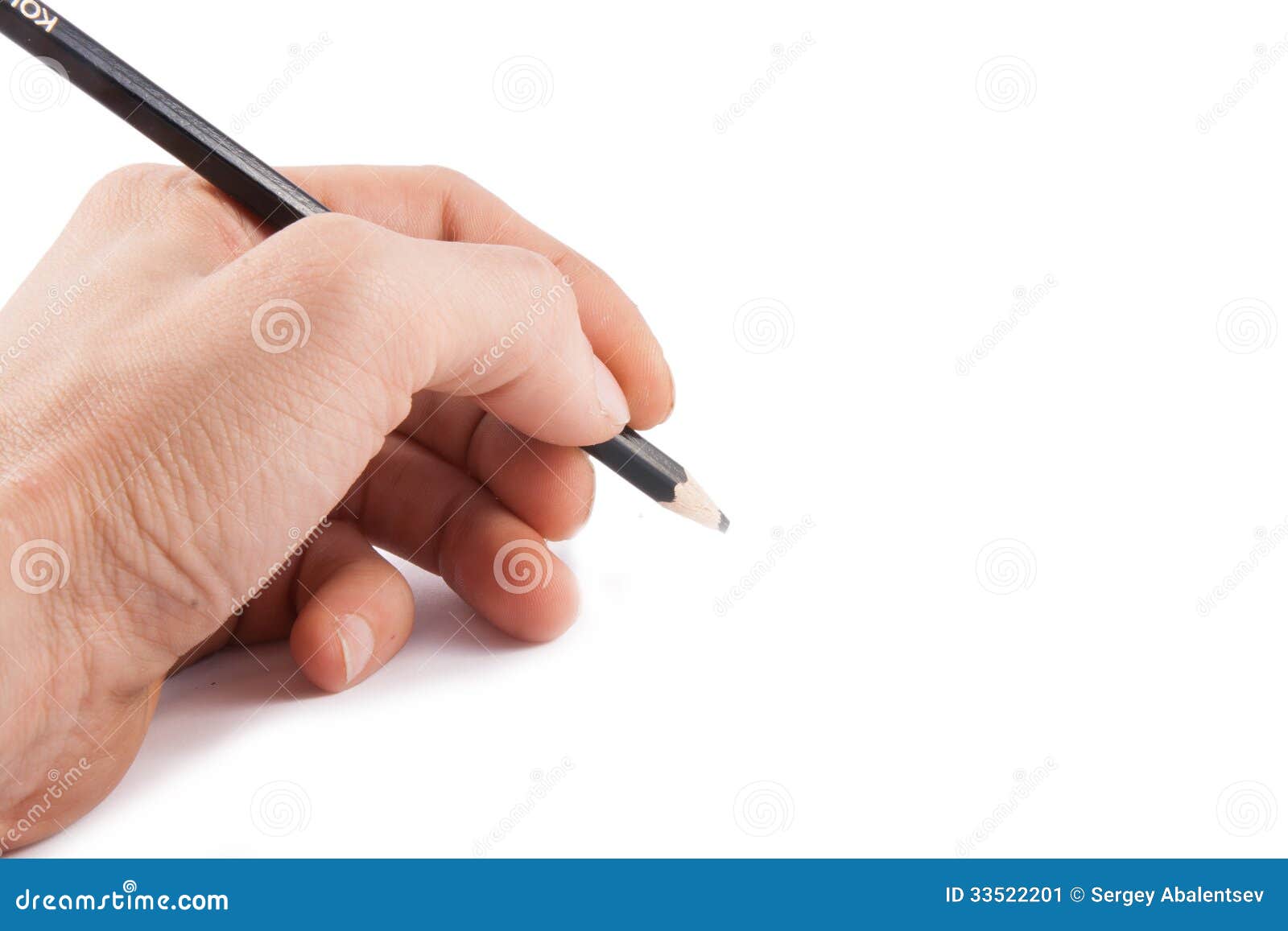 Schwarzer Stift in Einer Linken Hand Stockbild - Bild von bilden, farbe ...