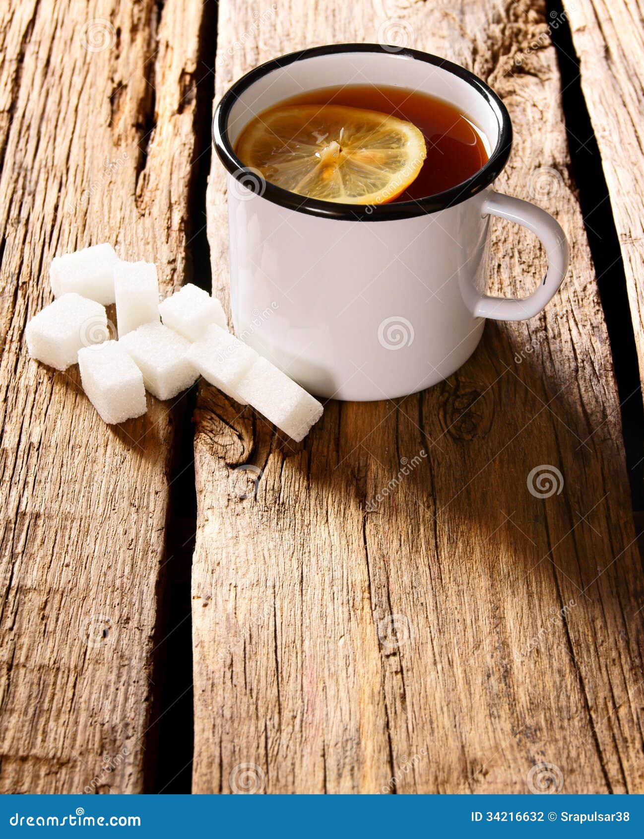 Schwarzer Tee Mit Zitrone Und Zucker. Stockfoto - Bild von asiatisch ...