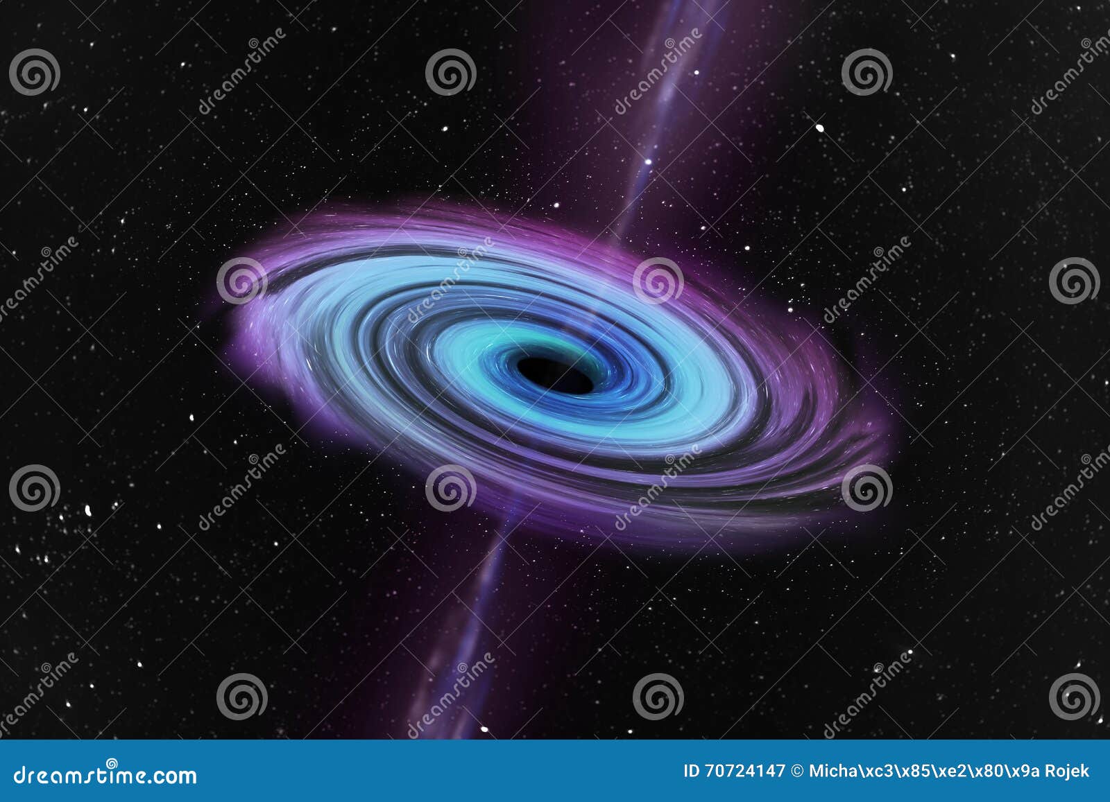 Schwarzes Loch in Der Mitte Stock Abbildung - Illustration von leuchte ...