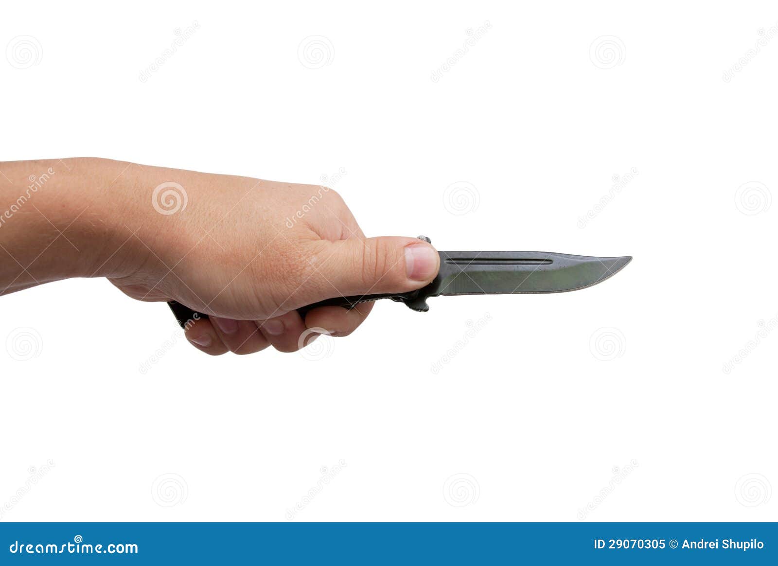 Schwarzes Messer in Seiner Hand Stockbild - Bild von metall, asiatisch ...