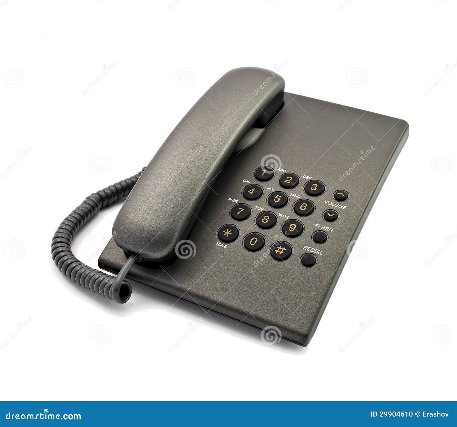 Schwarzes modernes Telefon stockfoto. Bild von seilzug - 29904610