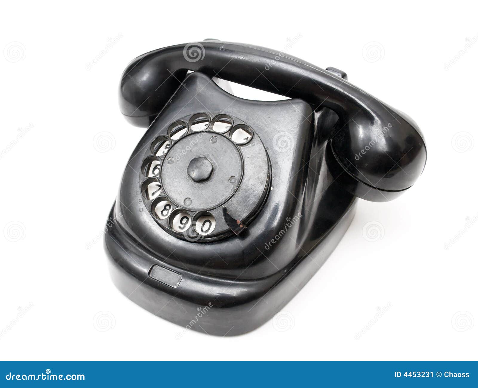 Schwarzes Retro- Telefon stockbild. Bild von zurückblickend - 4453231