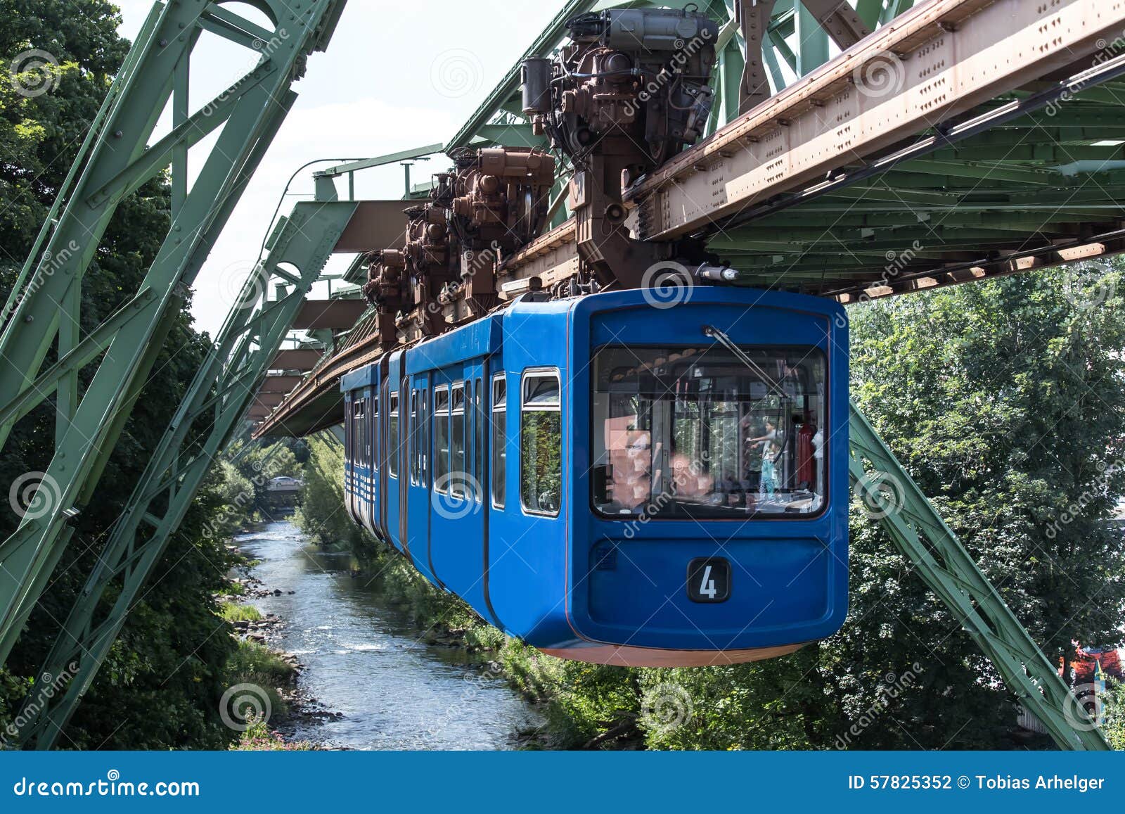Schwebebahn Train in Wuppertal Germany Stock Photo - Image of means ...