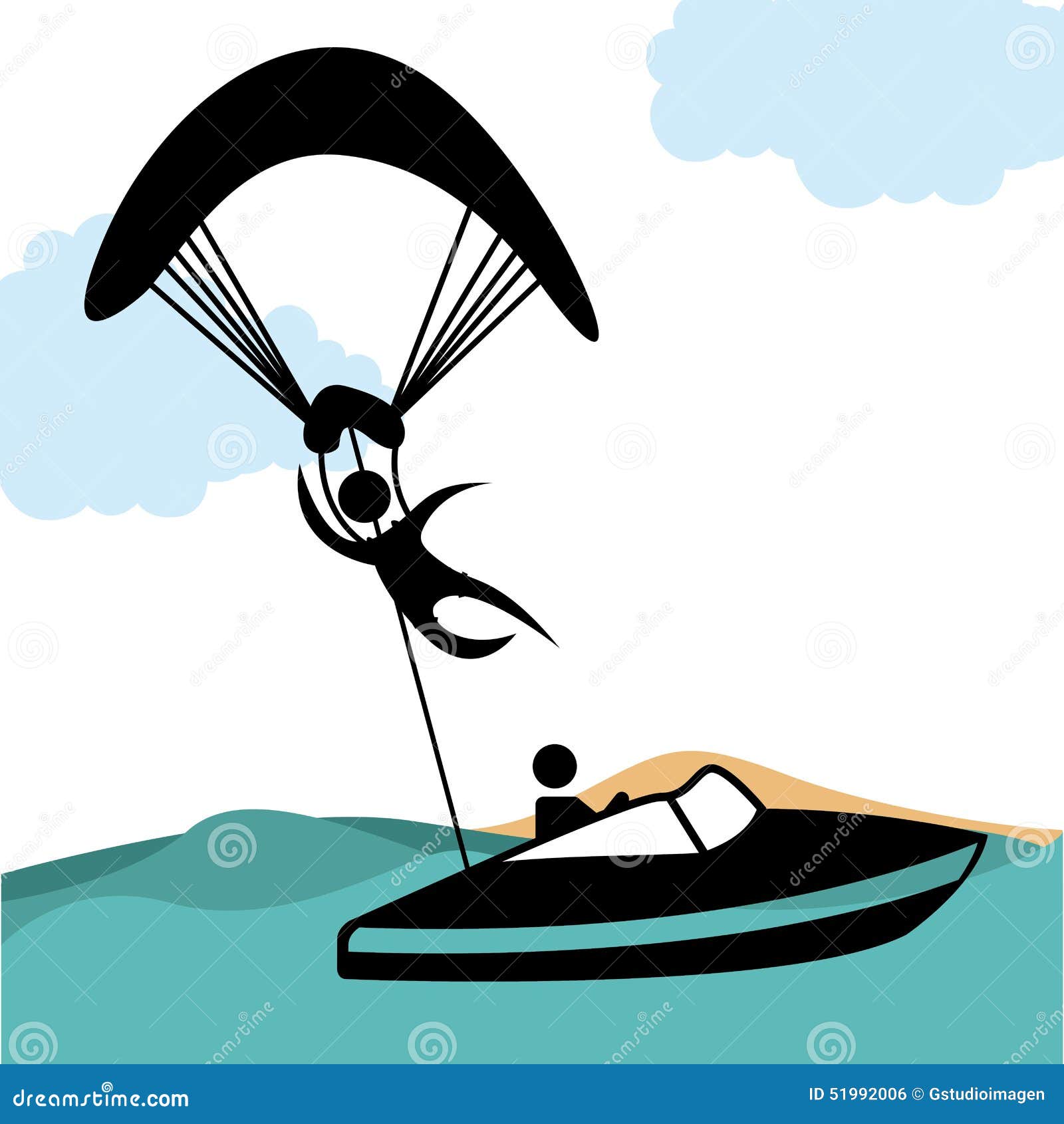 Schwebender Gleitschirm stock abbildung. Illustration von auslegung ...