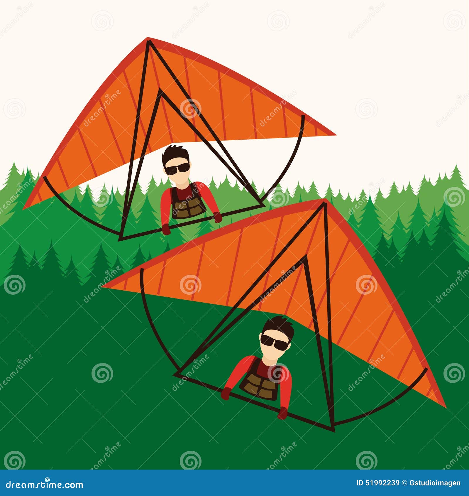 Schwebender Gleitschirm stock abbildung. Illustration von symbol - 51992239