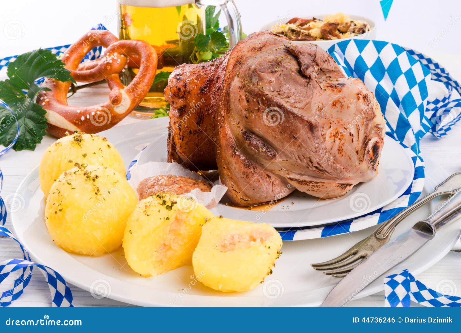 Schweinshaxe - Pork Knuckle on Bavarian Stock Photo - Image of bavarian ...