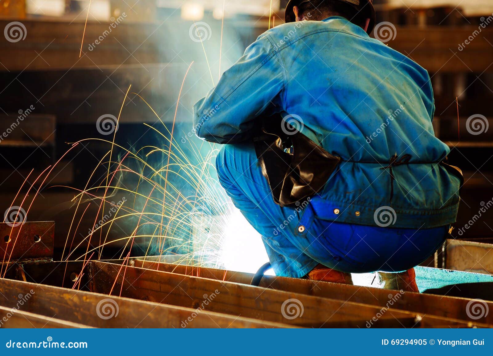 Schweissen Mit Methode Migmag Stockbild - Bild von hersteller ...