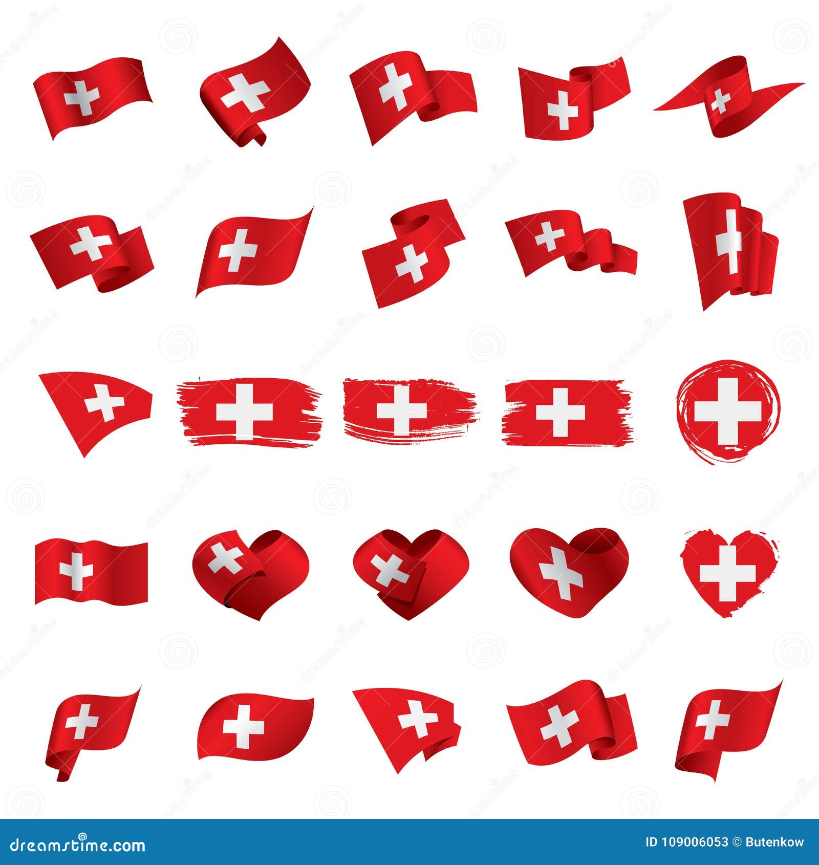 Schweiz Flagga, Vektorillustration Vektor Illustrationer - Illustration ...