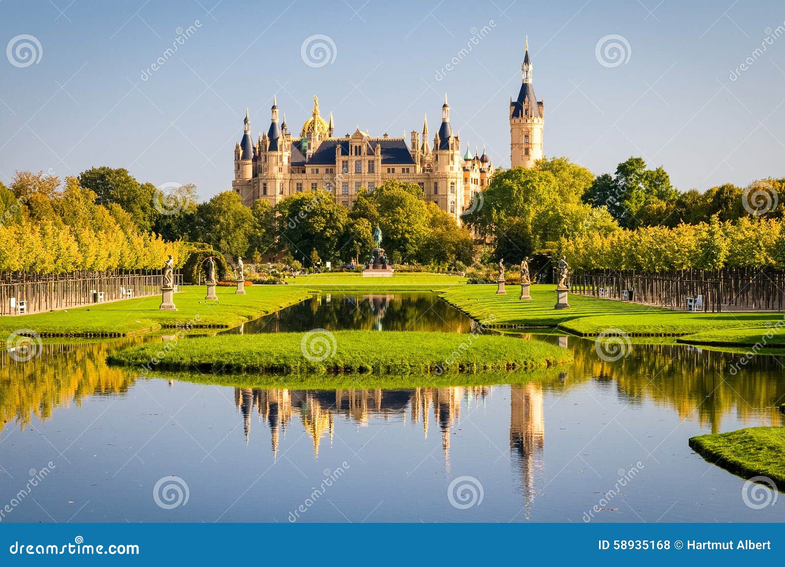 Schwerin Palace stock photo. Image of tower, schwerin - 58935168