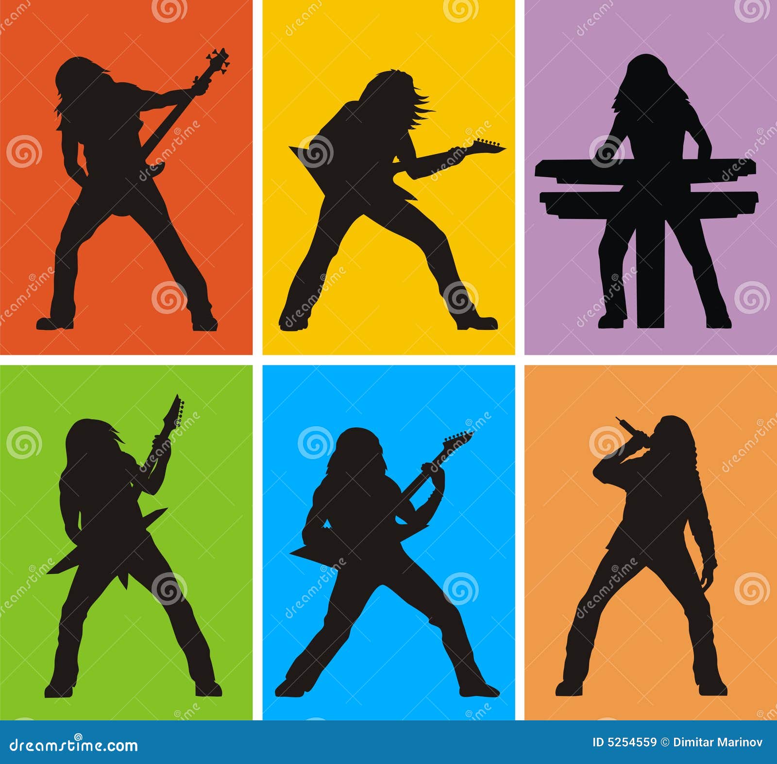 Schwermetallmusiker vektor abbildung. Illustration von vektor - 5254559