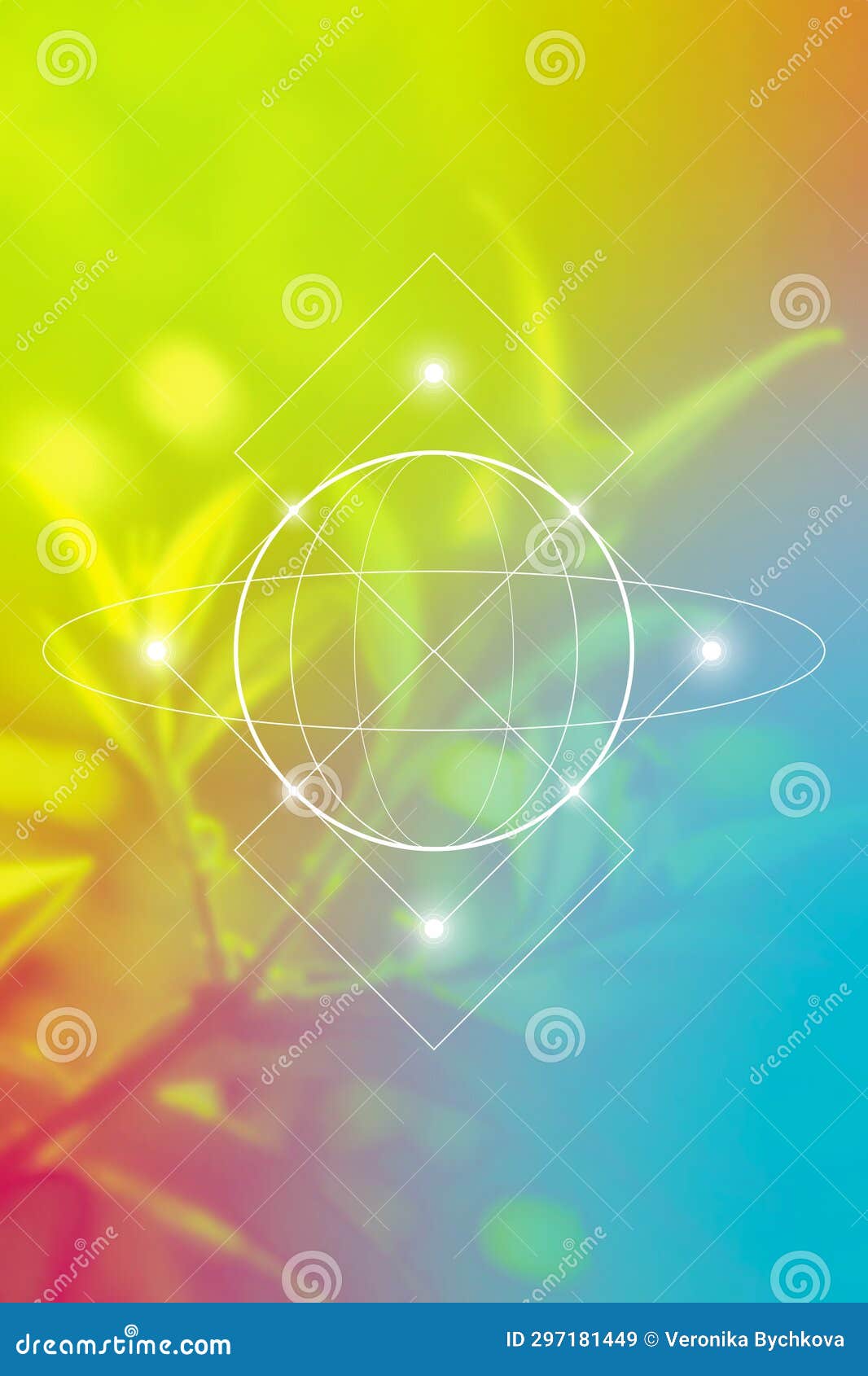 Sacred Geometry Spiritual New Age Futuristic Illustration Stock Vector ...