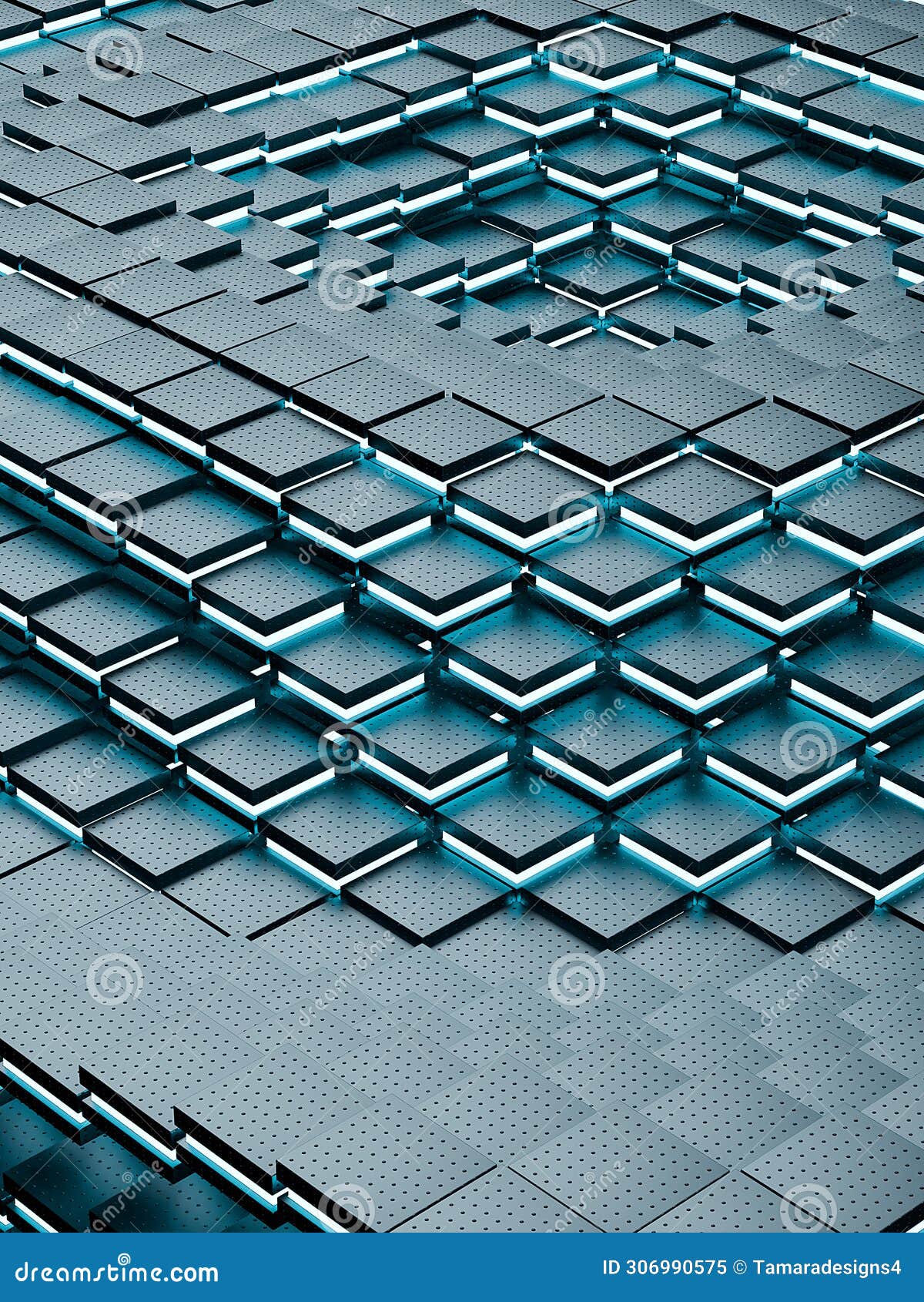 Sci-fi Abstract Cyber Grid Background Stock Image - Image of futuristic ...