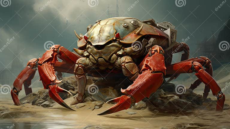 Sci-fi Art: Massive Red Crab on Rocks - Tibor Nagy Inspired Stock ... Sci-fi Art: Massive Red Crab on Rocks - Tibor Nagy Inspired Stock ...