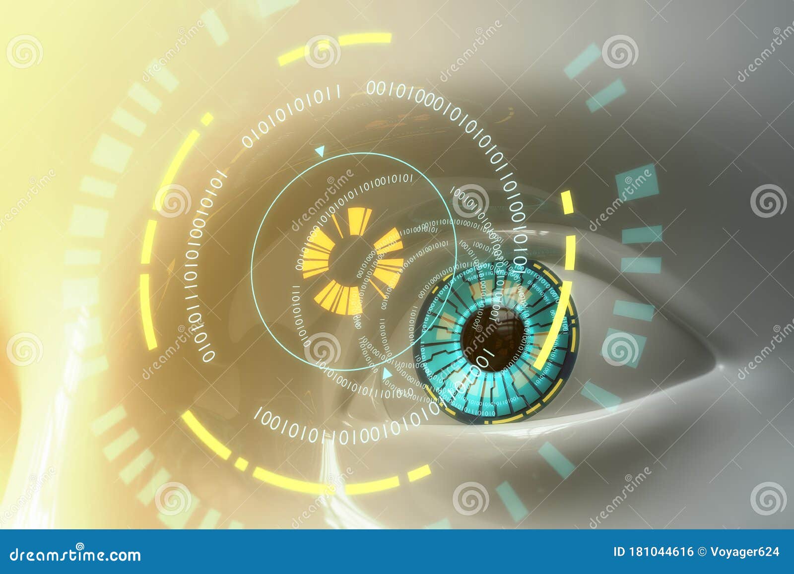 Sci-fi Artificial Eye Plastic Model Stock Illustration - Illustration ...