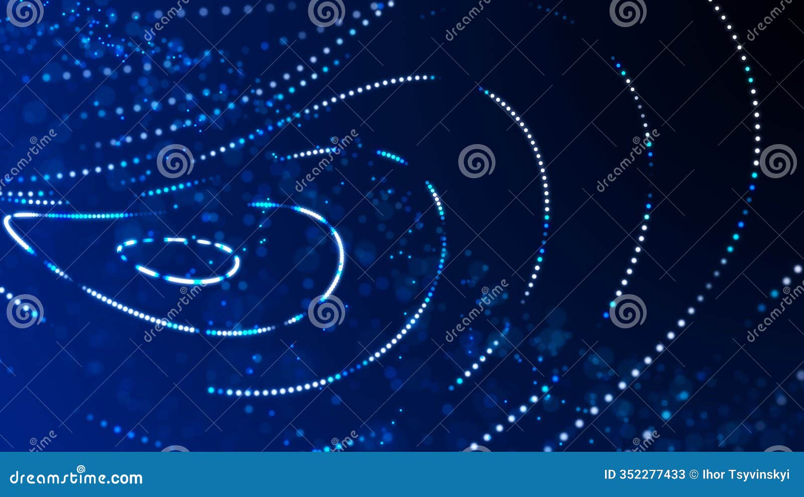 Sci-fi Background. Digital Wave with Many Particles. Big Data ...