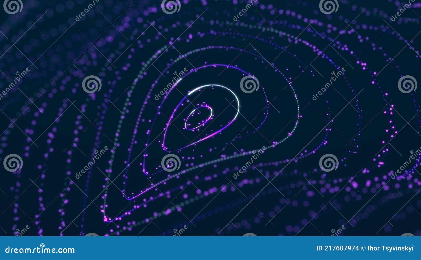 Sci-fi Background. Digital Wave with Many Particles. Big Data ...
