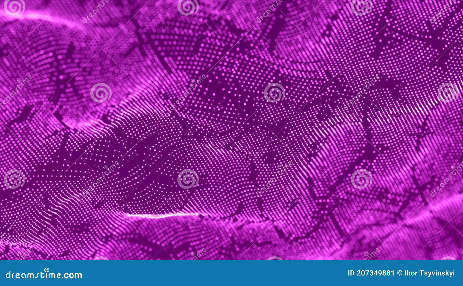 Sci-fi Background. Digital Wave with Many Particles. Template for ...