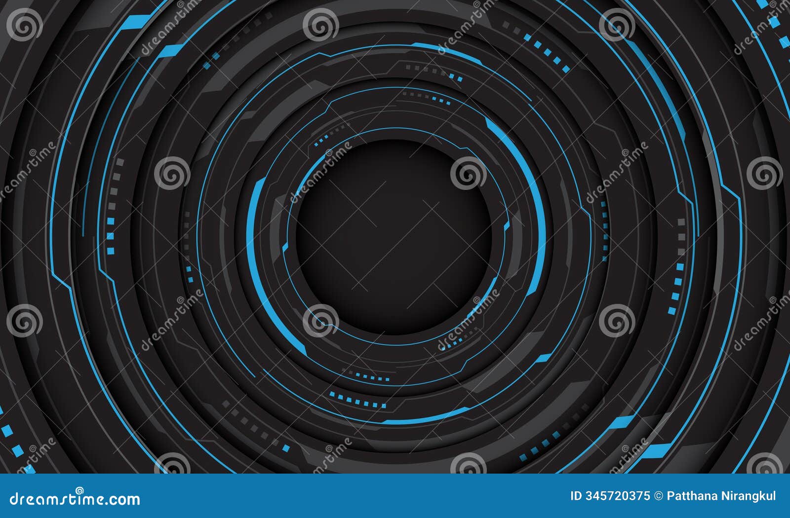 Sci Fi Blue Grey Cyber Line Circle System Technology Futuristic Design ...