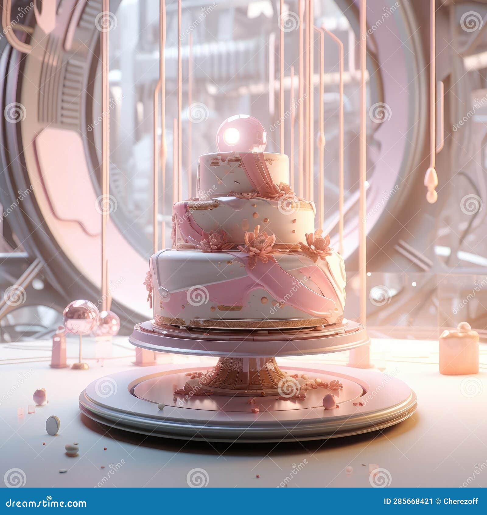 Sci-fi cake stock illustration. Illustration of helmet - 285668421