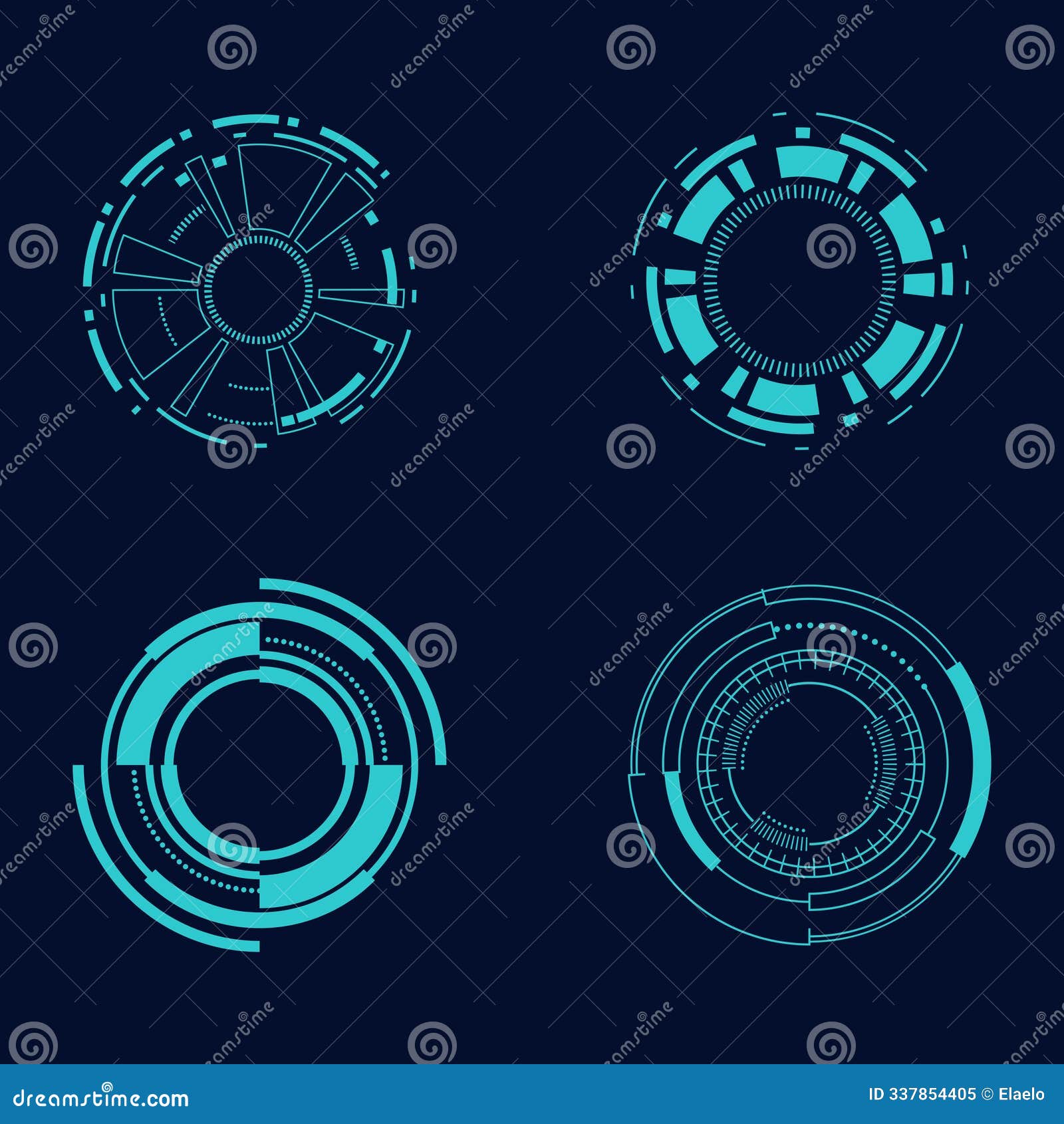 Sci Fi Circle Frame Modern User Interface Element Technology Futuristic ...